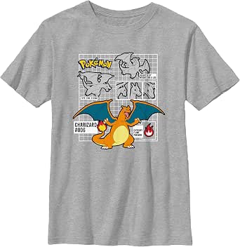 Amazon.com: Pokemon Boys Poke Charizard Highlight Short Sleeve Tee ...