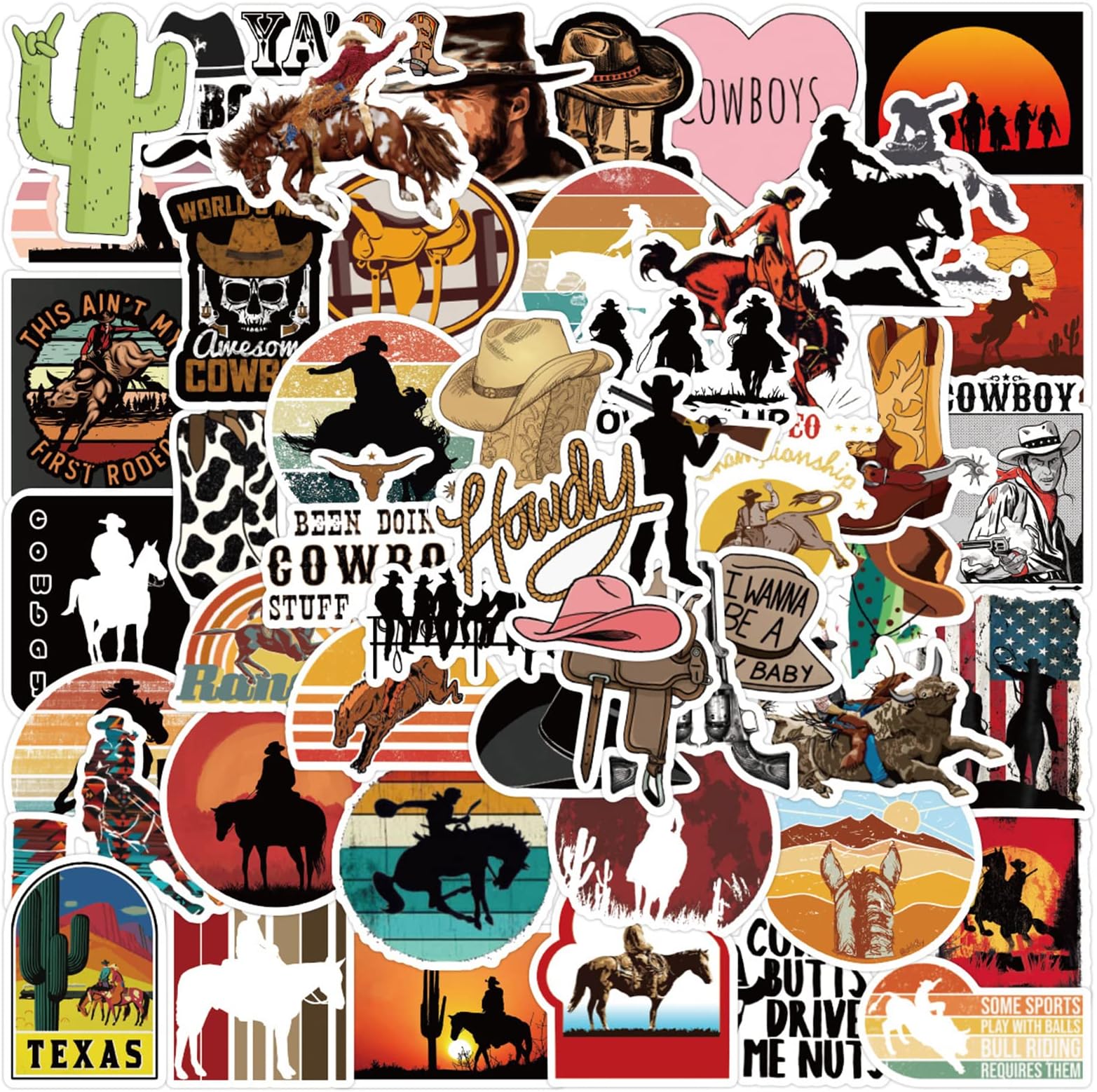 Amazon.com - Howdy Cowgirl Vinyl Waterproof Sticker Decal Car Laptop ...