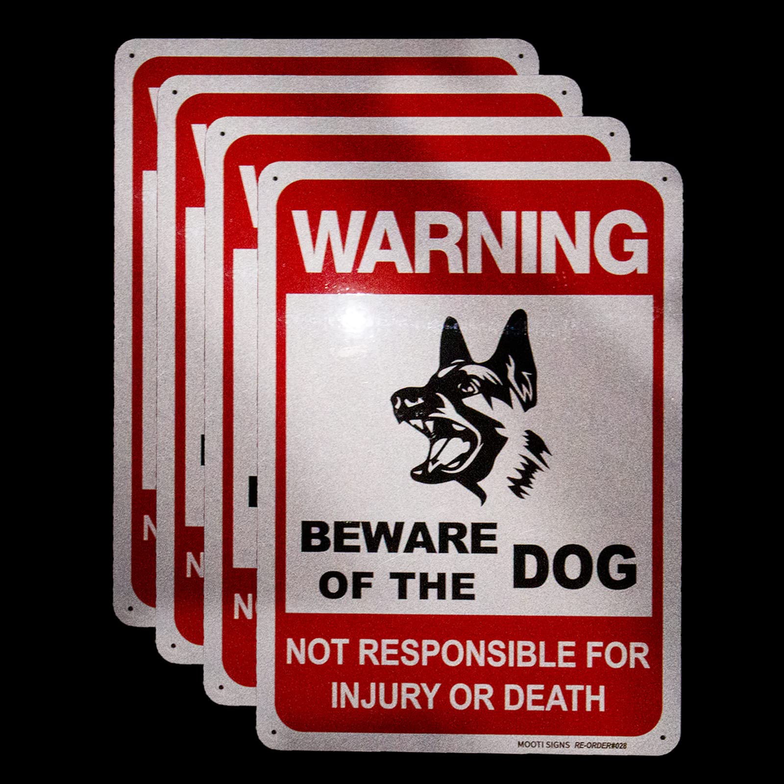 Amazon.com : Dog Warning Signs Beware of The Dog Aluminum Warning Sign ...