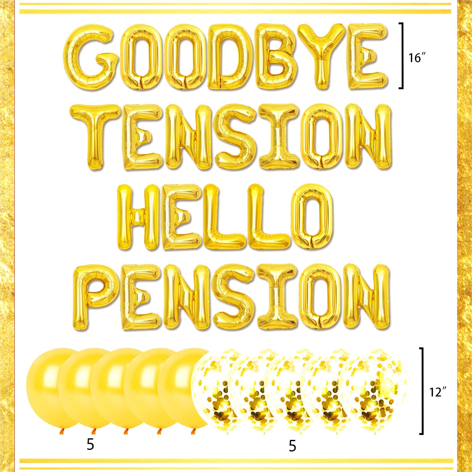 Funny Retirement Banners Buy Festiko Goodbye Tension Hello Pension