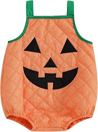 Amazon.com: HWWANBEI Toddler Baby Girls Halloween Outfit Cartoon Pumpkin Costume Tie-Up ...