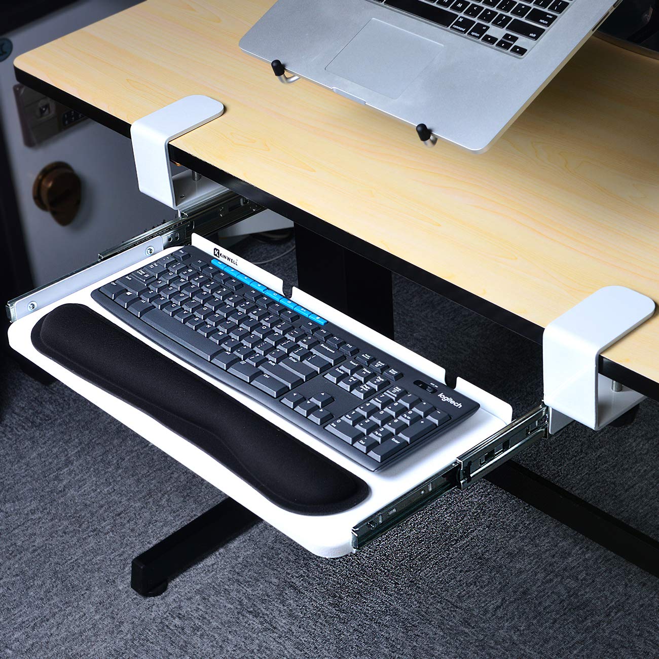Buy Beschan Ergonomics Under Table Keyboard Tray Super Easy Clamp on ...