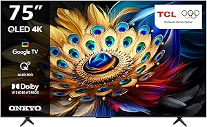 TCL 75 Inch 4K QLED Pro HDR Dolby Vision Atmos Onkyo 2.1CH Slim & Uni-body Google TV 75C655 2 ...