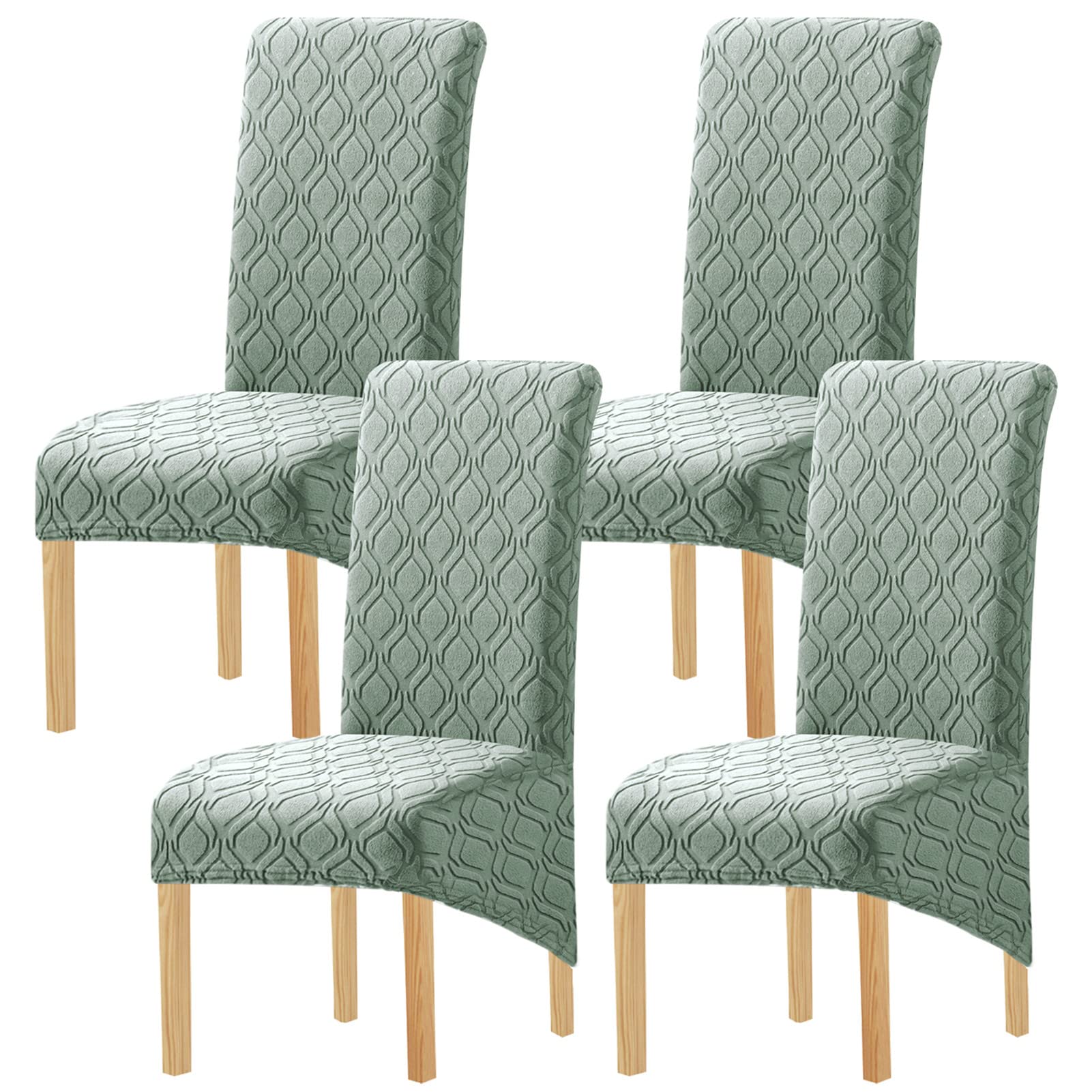 GYHH Stretch Jacquard Kitchen Large Size Dining Chair Covers,High Back ...