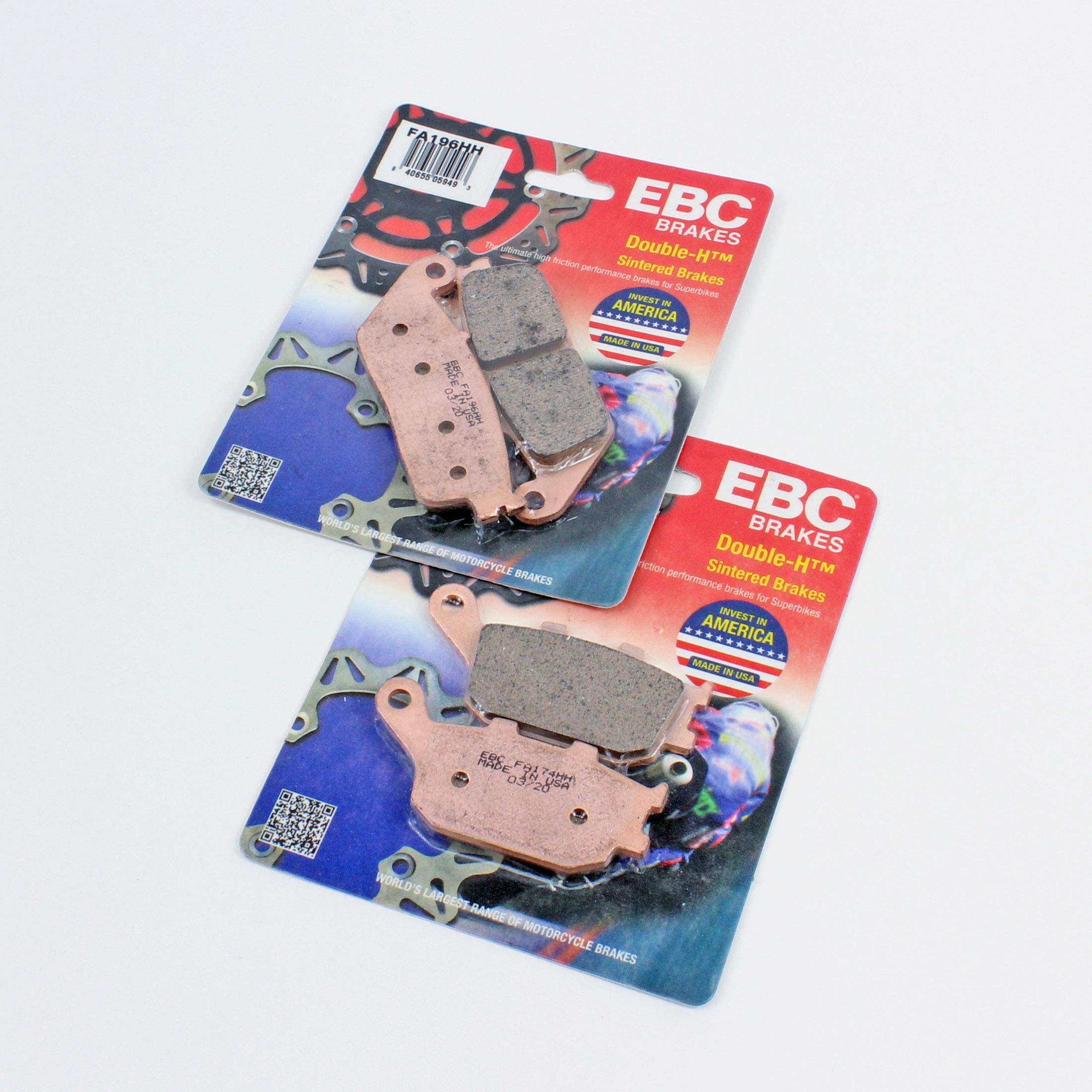 Amazon.com: FRONT AND REAR EBC HH BRAKE PADS - 2 PAIR - 1x FA196HH, 1x ...