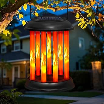 Amazon.com: EDOF Solar Lights Outdoor Waterproof,Flickering Flames ...