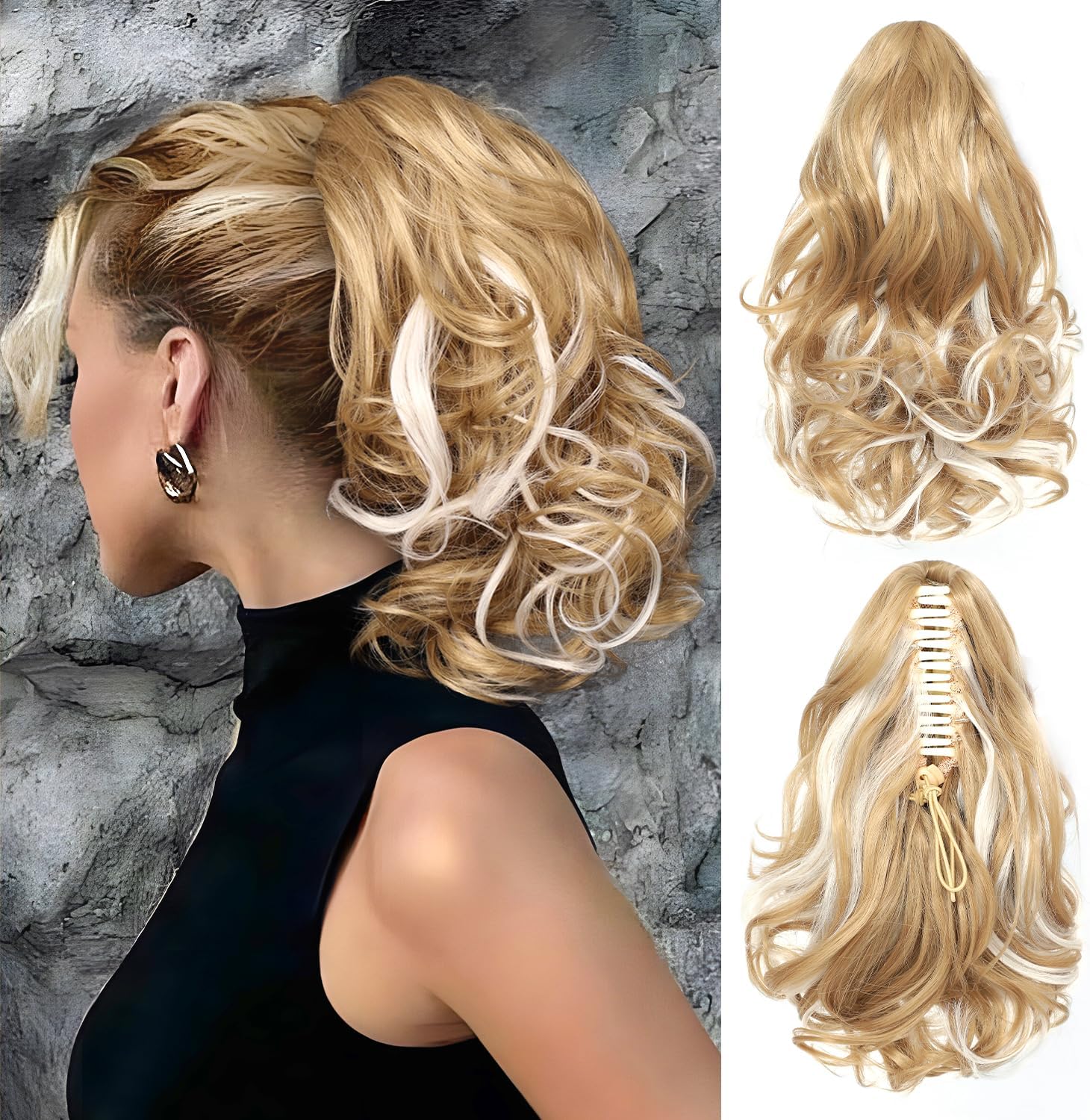 Amazon.com : HSLHDI Ponytail Extension - Claw Clip Ponytail Extension ...