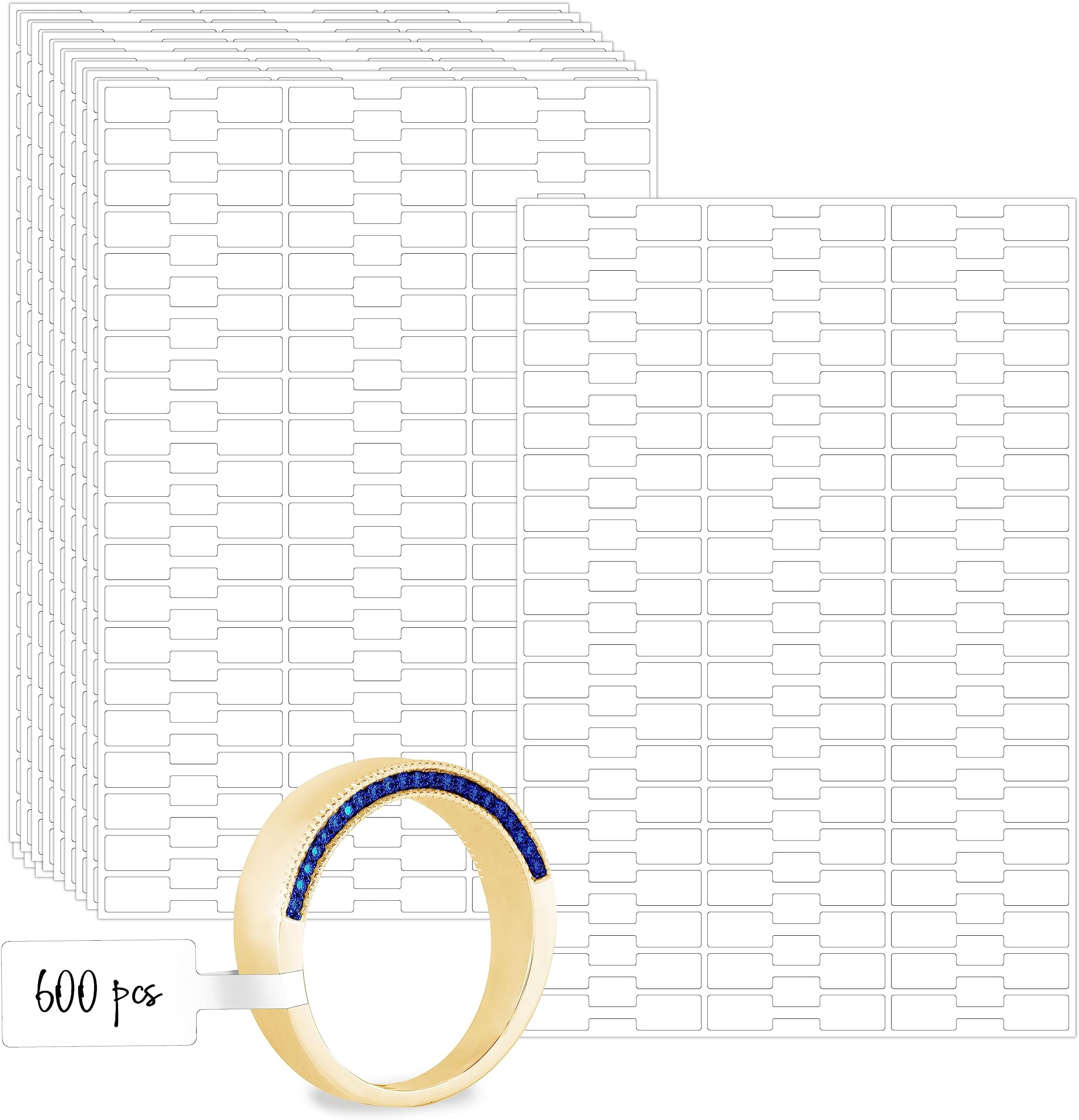 Amazon.com : 600PCS Blank Adhesive Jewelry Price Sticker Tear Resistant ...