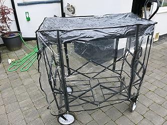 Folding Wagon Rain Cover, Clear Folding Trolley Cart Rain Cover ...