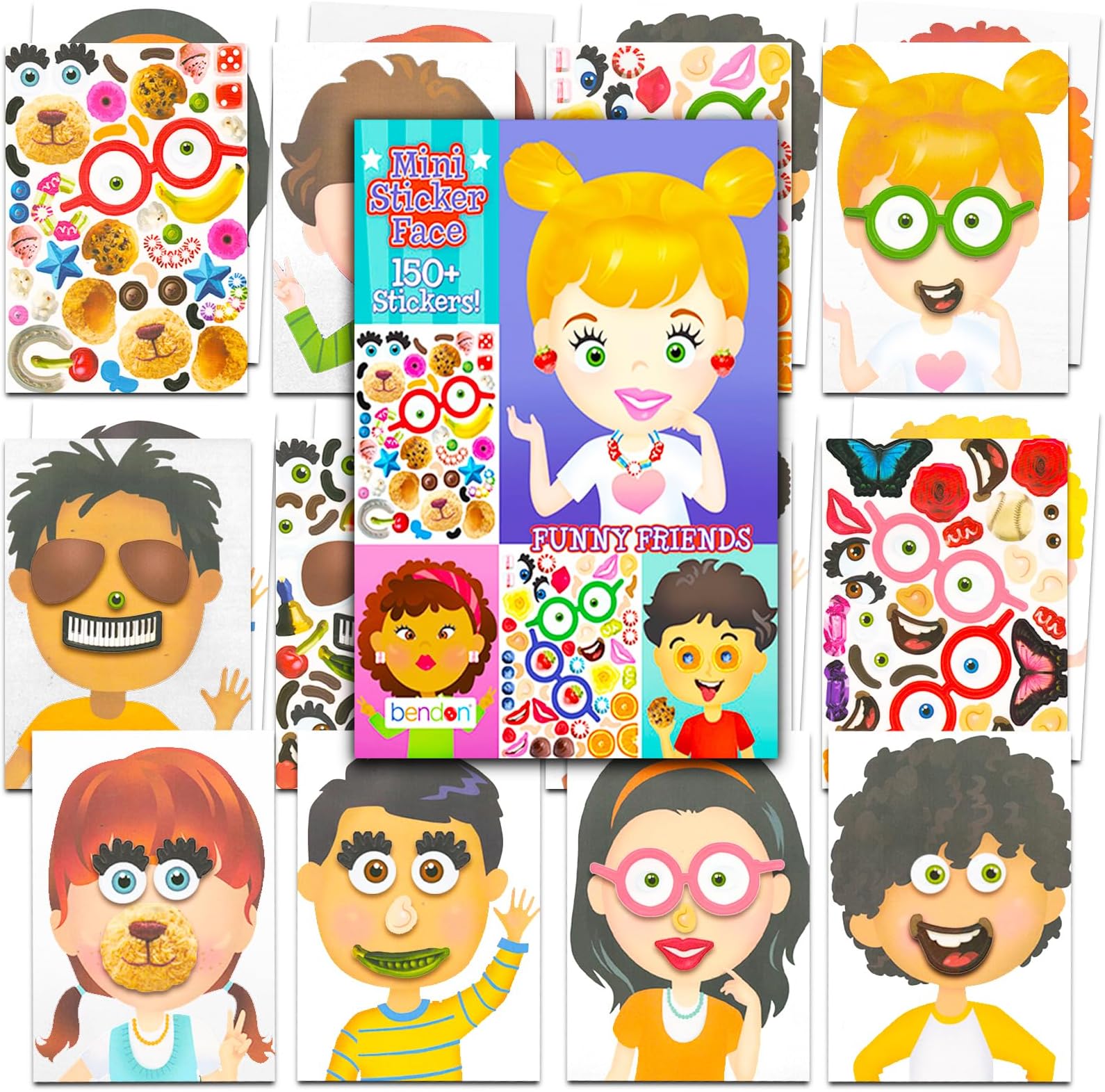 Amazon.com: Silly Pets Face Repositional Stickers Fun Activity Book ...