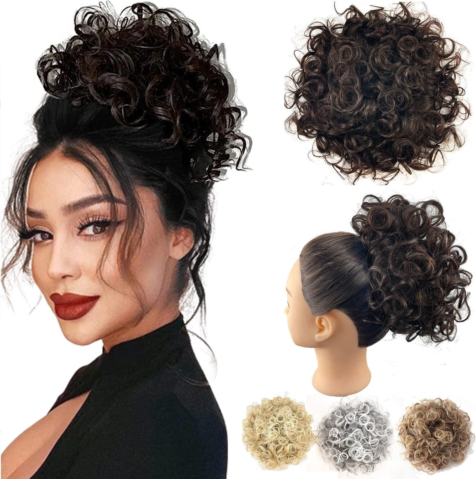 Amazon.com : Kediciz Messy Hair Bun Hair Piece, Elastic Drawstring ...