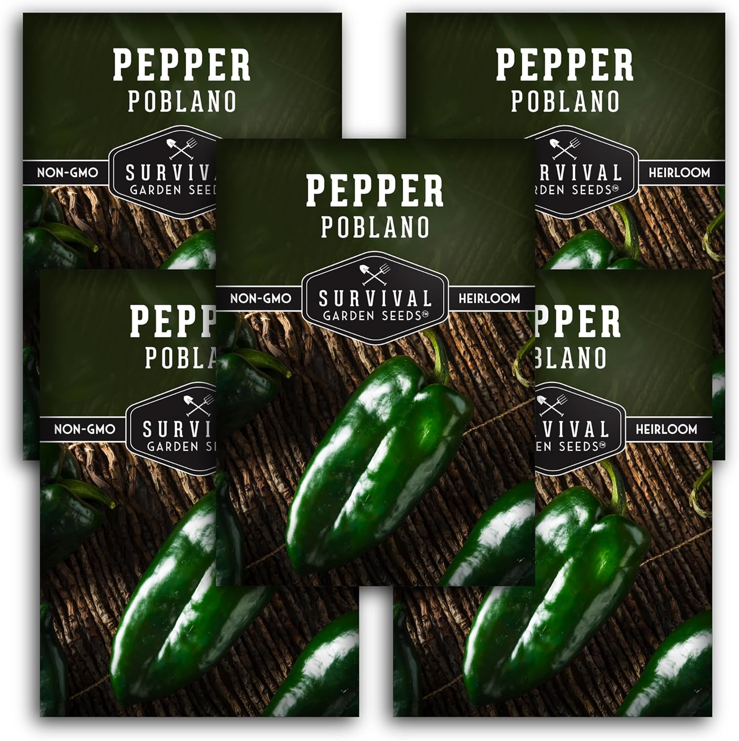 Amazon.com : Poblano Pepper Seed for Planting - 5 Packets with ...