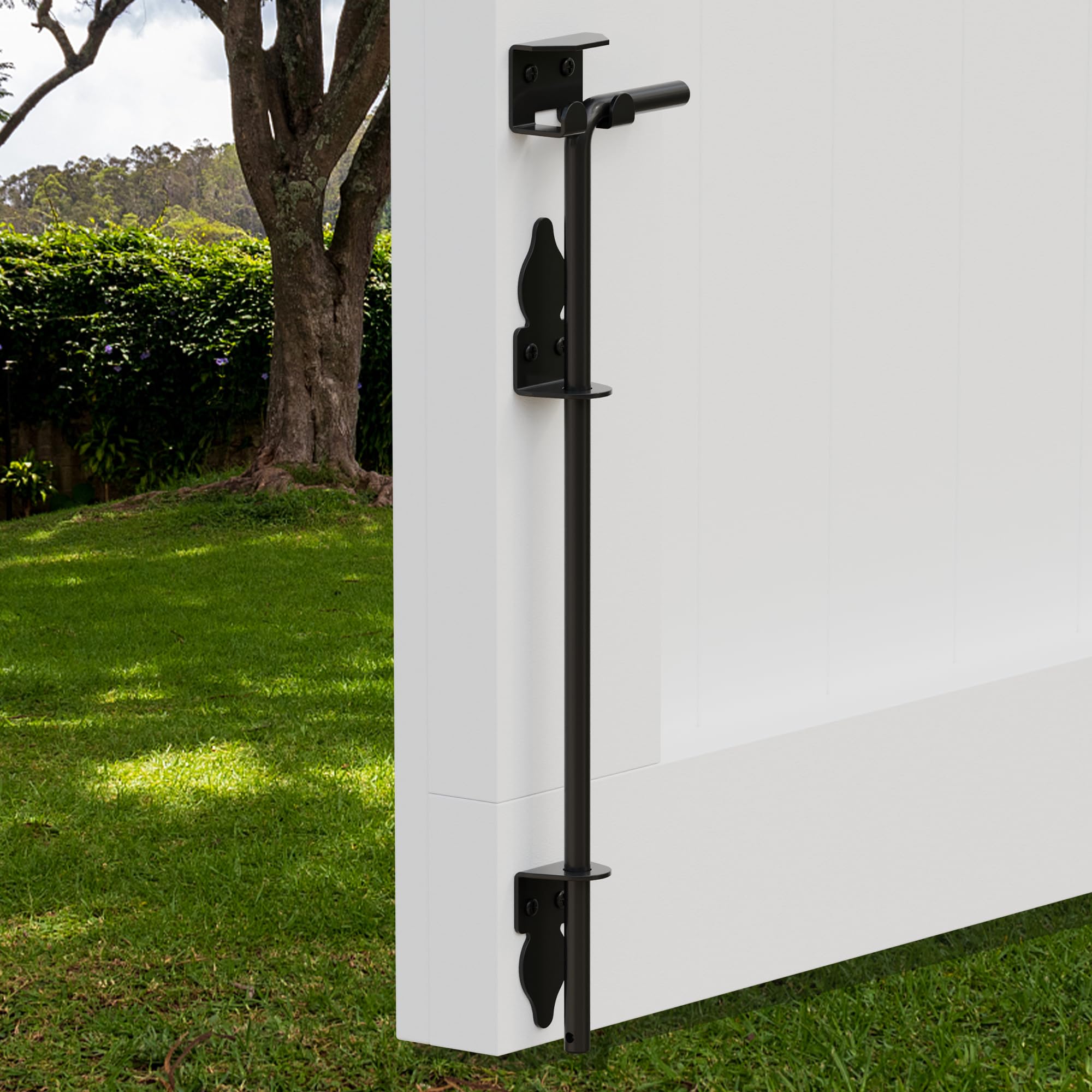 Snapklik.com : Heavy Duty Cane Bolt - 18" Gate Drop Rod For Vinyl Fence ...