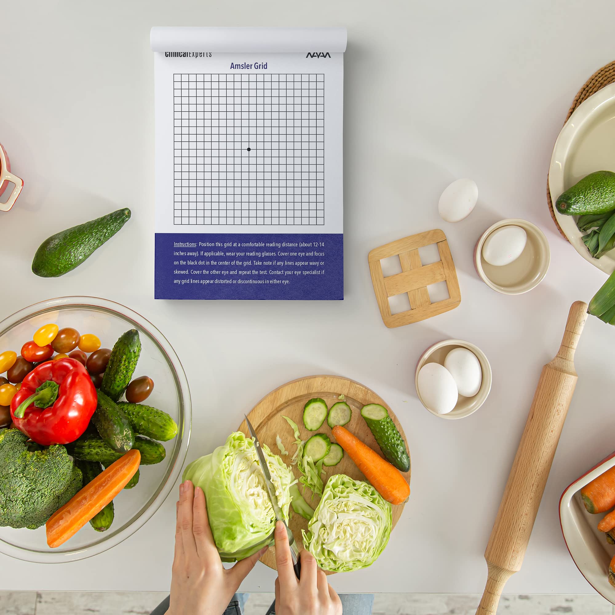 Snapklik.com : Amsler Eye Grid Note Pad - Daily Vision Screening Tool ...