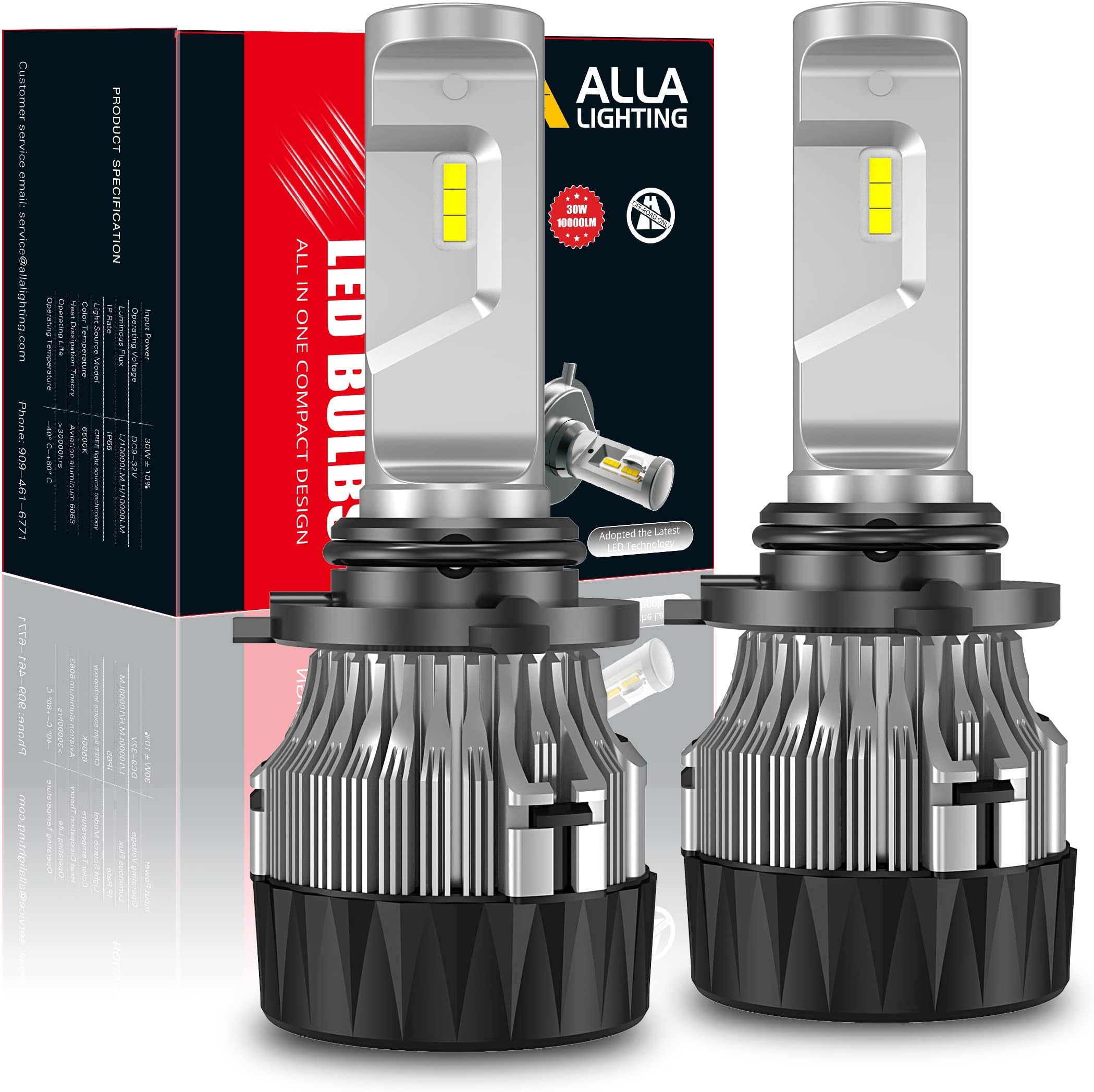 Amazon.com: Alla Lighting S-HCR HB4 9006 LED Forward Lighting, Fog ...