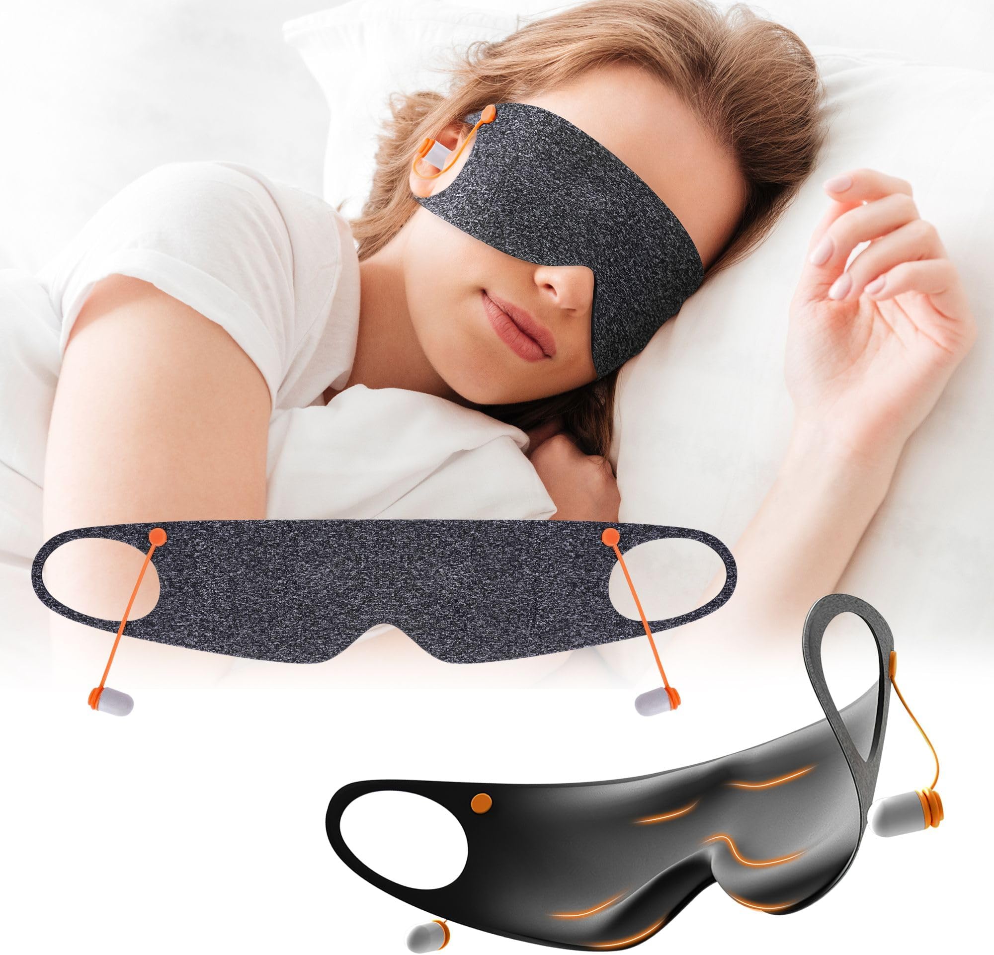 Amazon.com: FRESHME 3D Eye Mask with Ear Loop - Lash Extensions ...