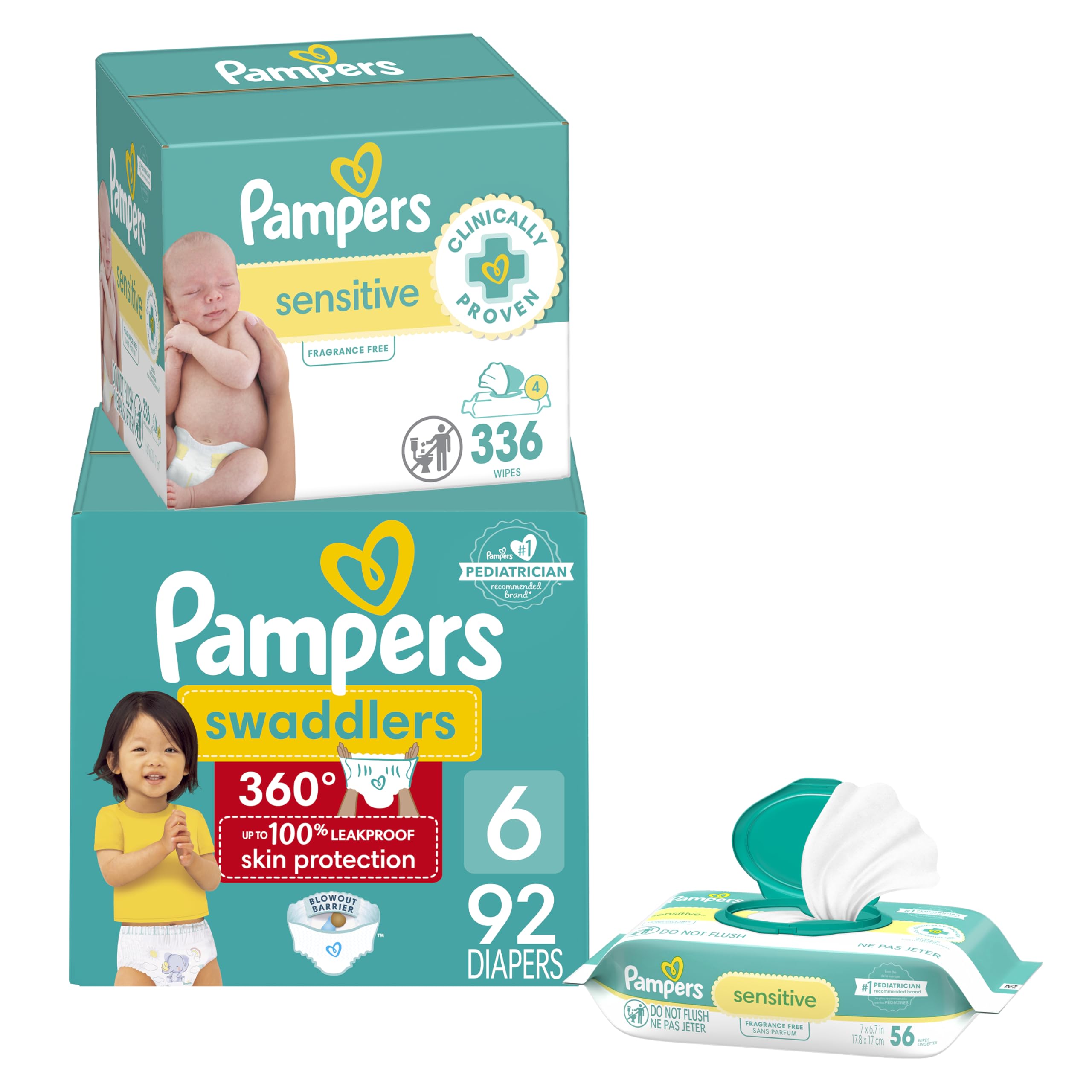 Amazon.com: Pampers Swaddlers 360 Pull-On Diapers, Size 6, 92 Count ...