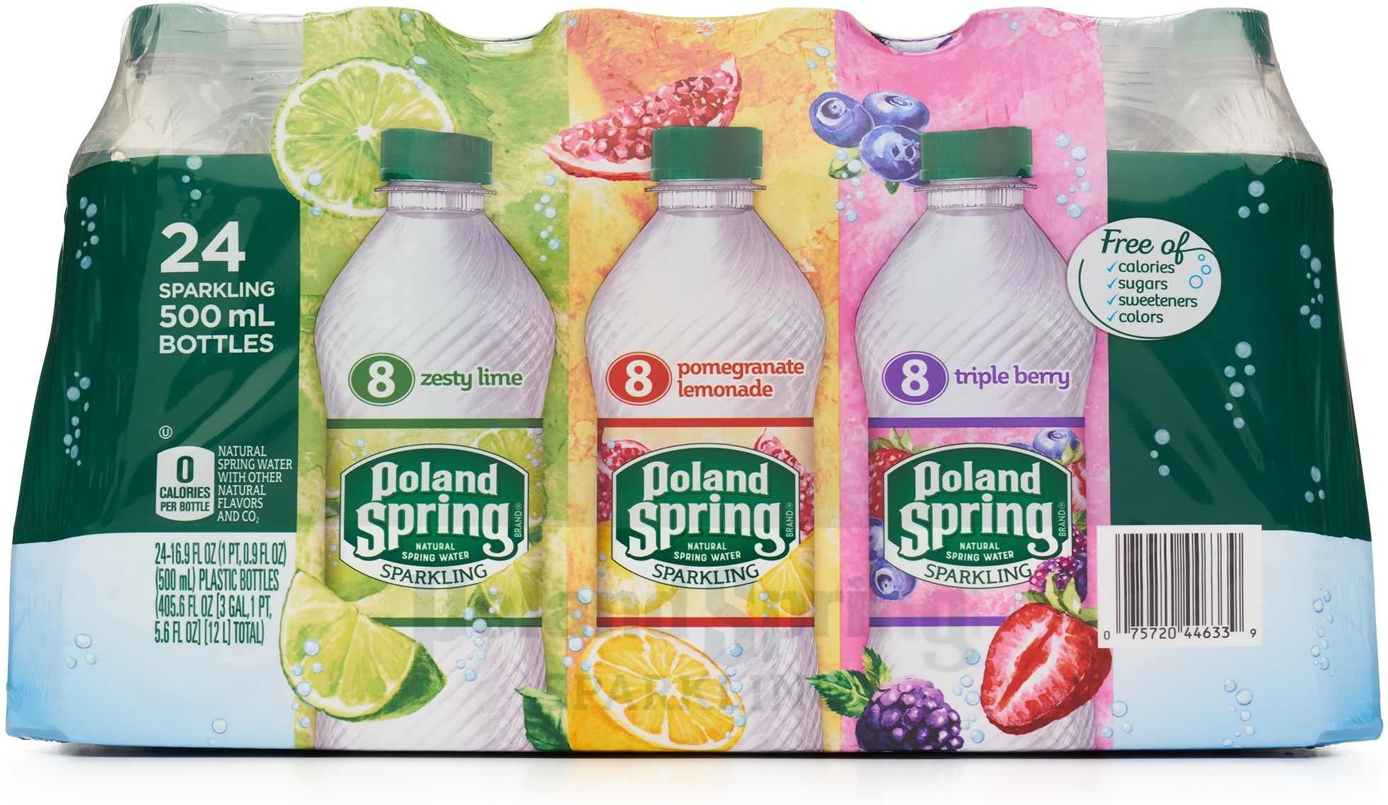 Amazon.com: Poland Spring Sparkling Natural Spring Water, Raspberry ...