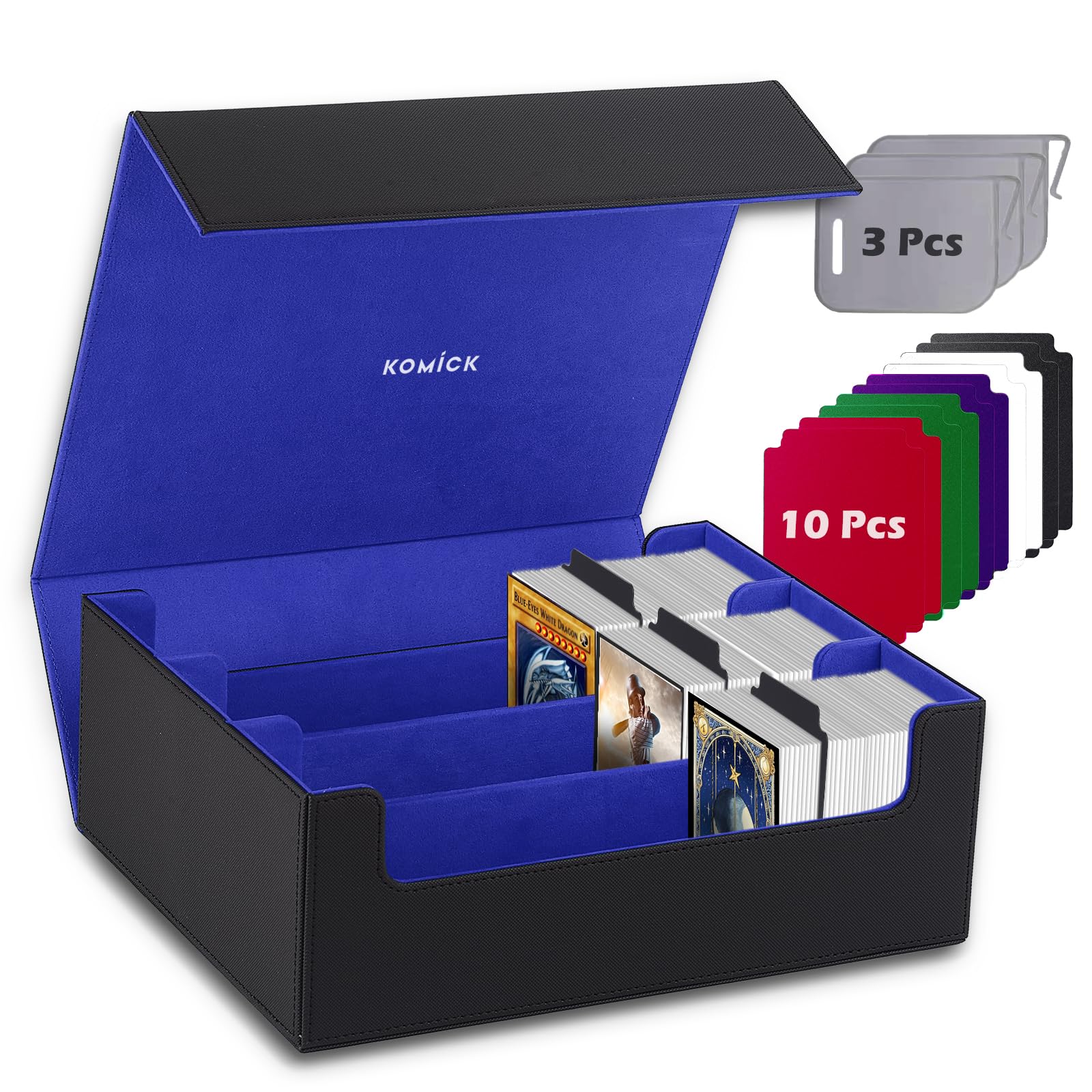 Amazon.com: Komick 1800+ Card Deck Case – PU Leather Trading Card ...