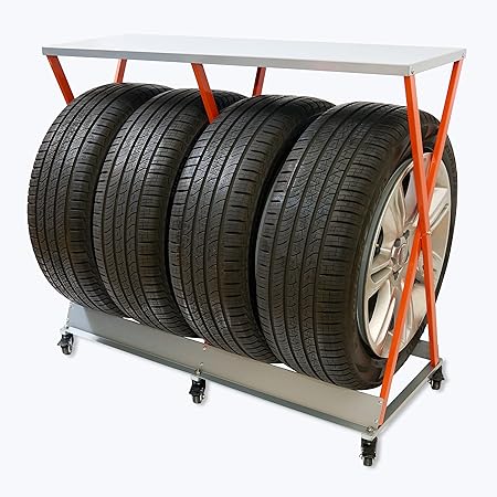 Amazon.com: Fioracl Tire Rack Adjustable 31"-56" Wall Mounted Tire ...