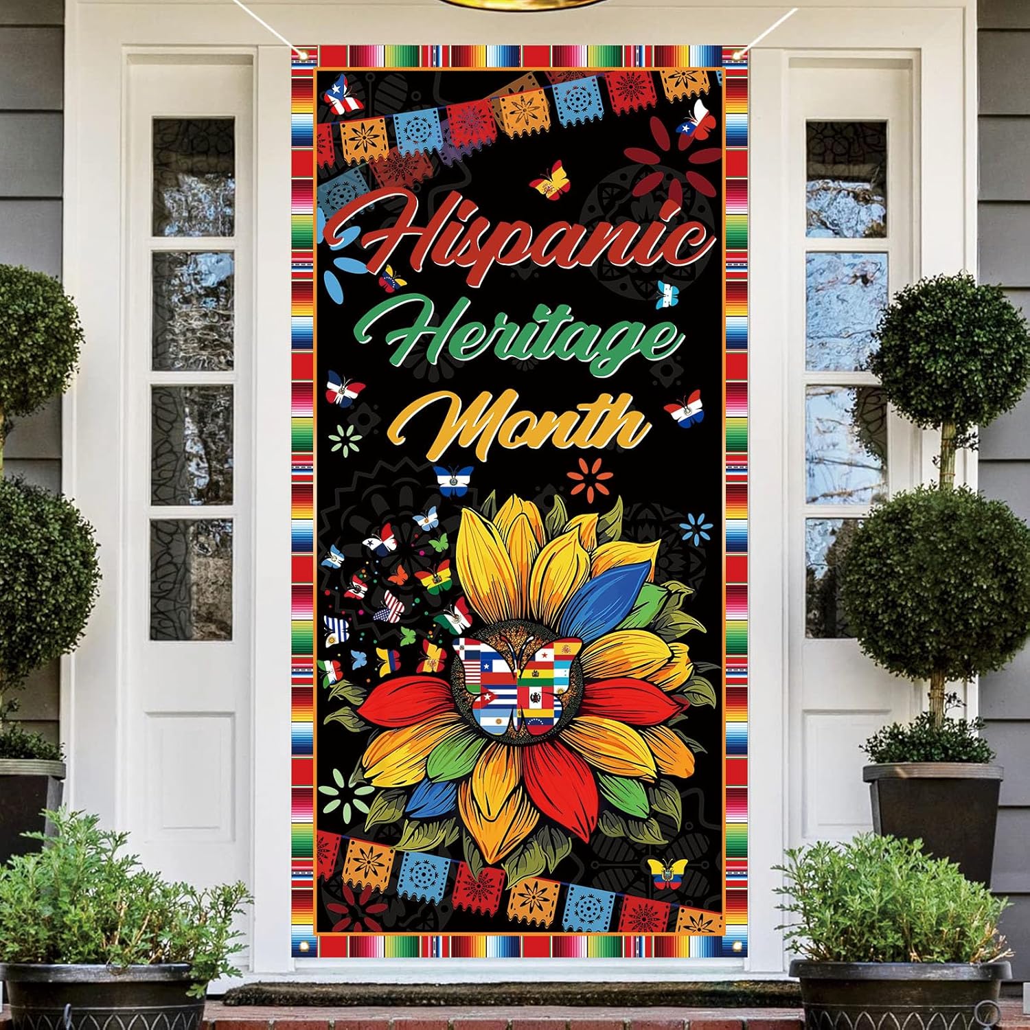Amazon.com: Hispanic Heritage Month Door Cover Latinx Heritage Month ...