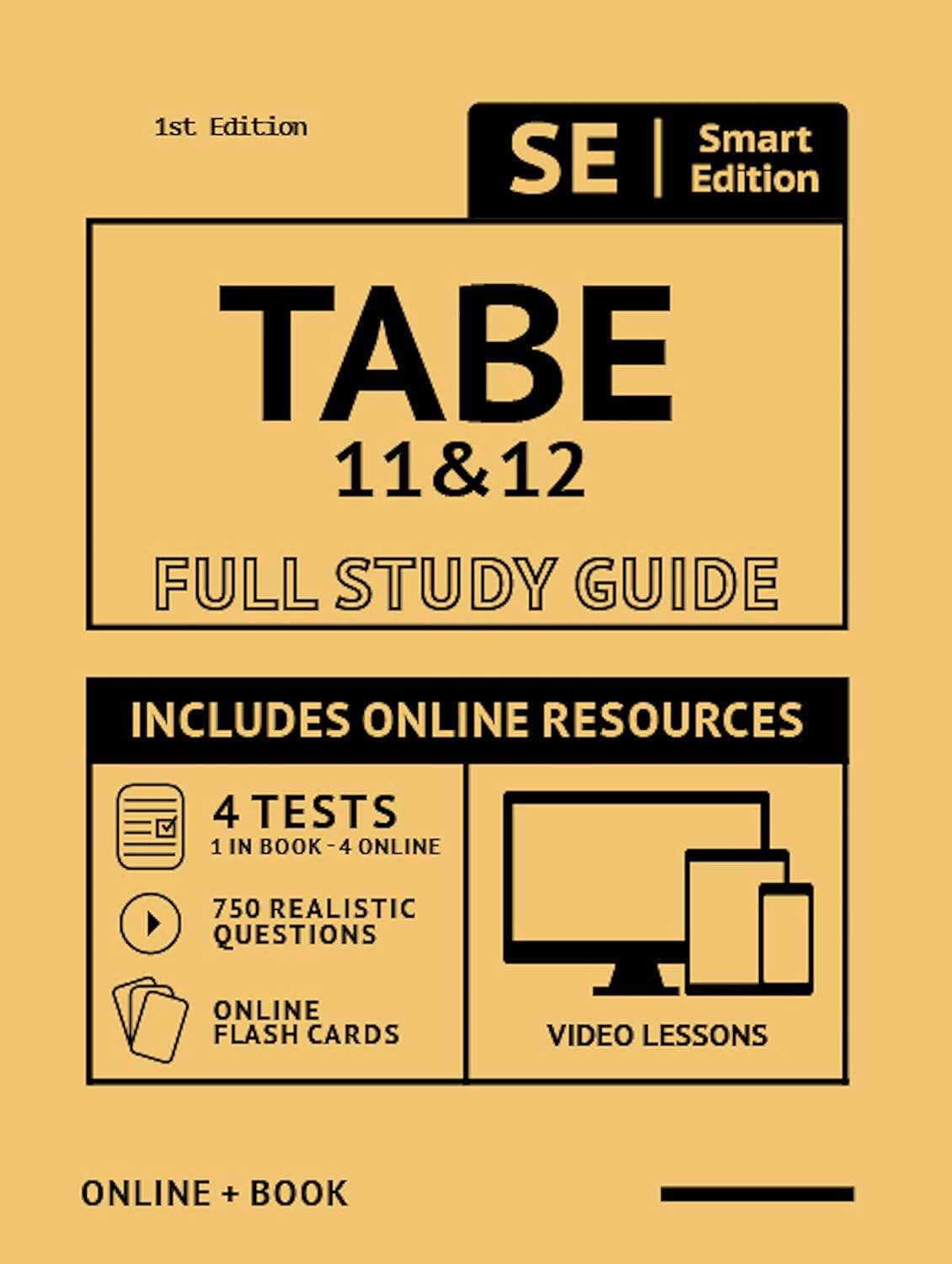 TABE Full Study Guide: Complete Subject Review for TABE 11 & 12, with 4 ...