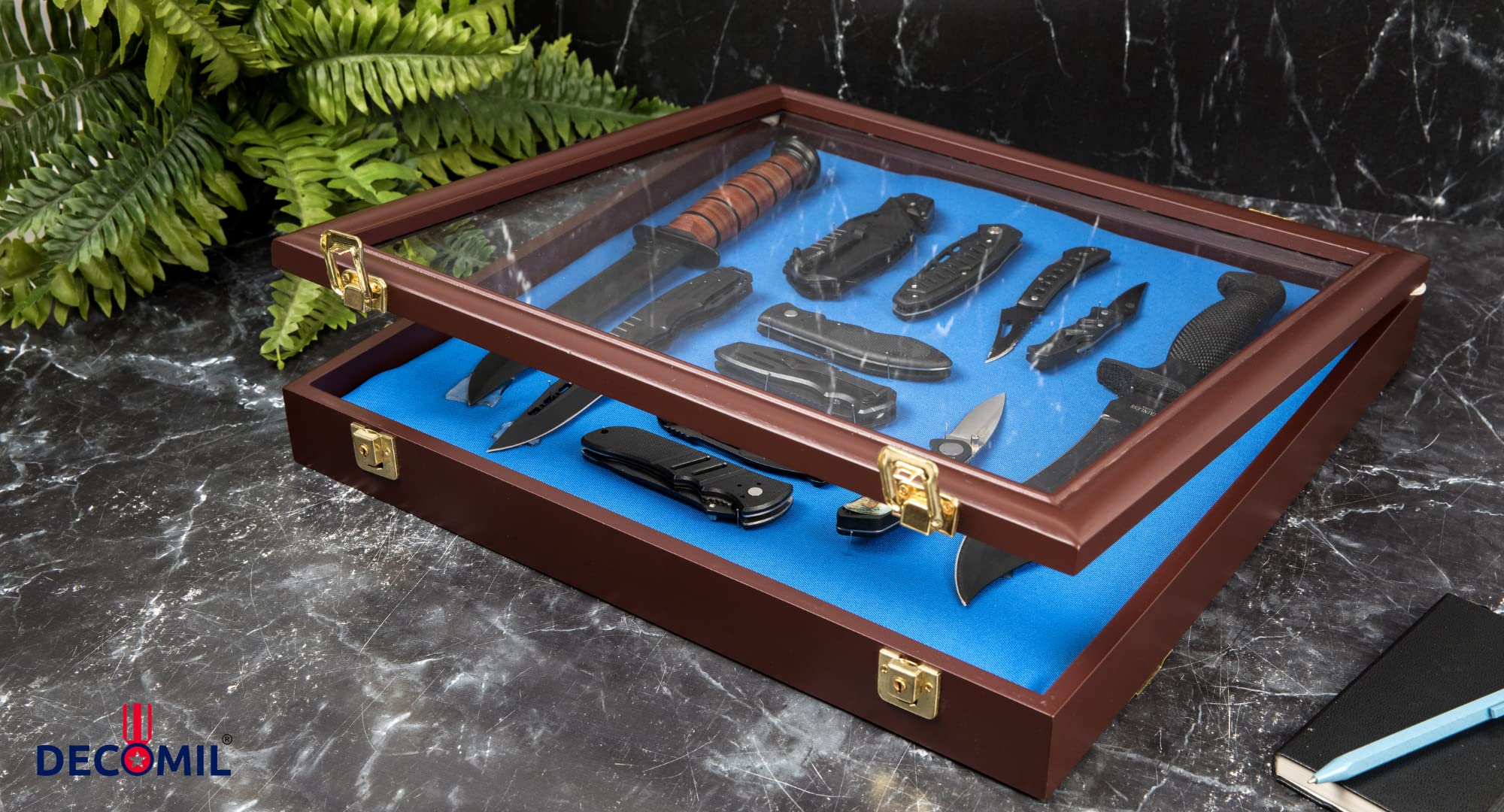DECOMIL – Pocket Knife Display Case , Glass Collectible Display , Knife ...