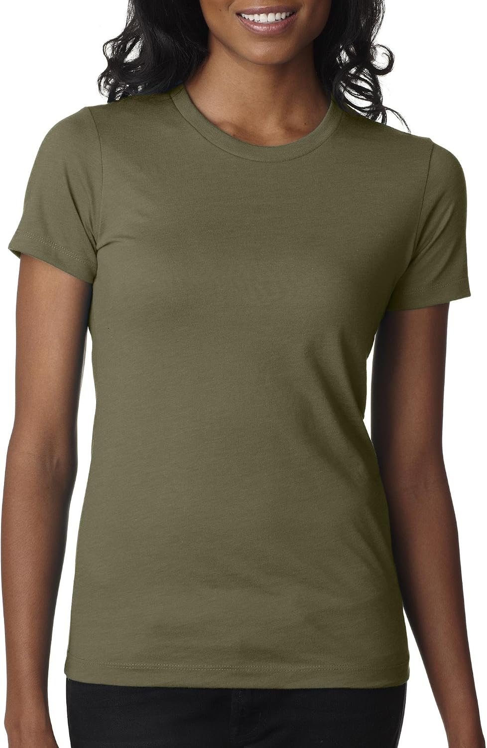 NEXT LEVEL Blended Crew Tee>XL Military Green at Amazon Men’s Clothing ...