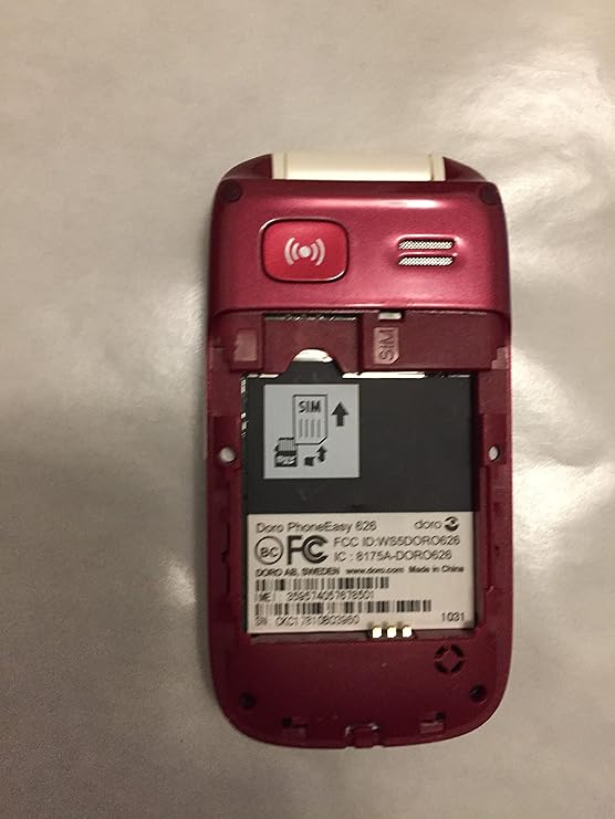 Doro PhoneEasy 626 Burgundy Consumer Cellular Mobile Phone : Amazon.ca ...