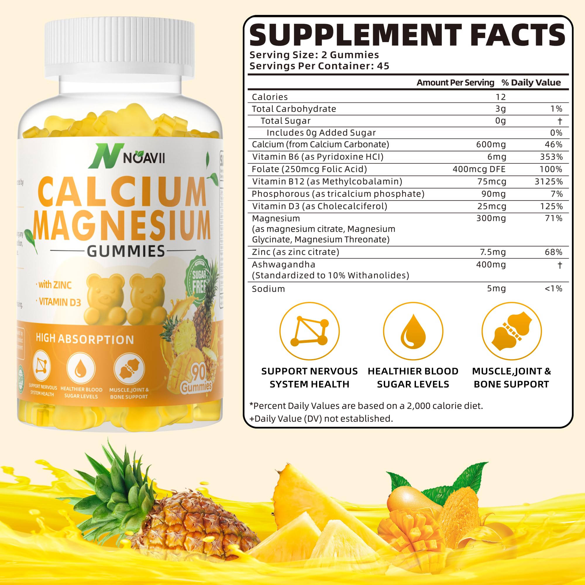 Calcium Magnesium Zinc Gu...B0CMZXVL52 | Encarguelo.com.ve