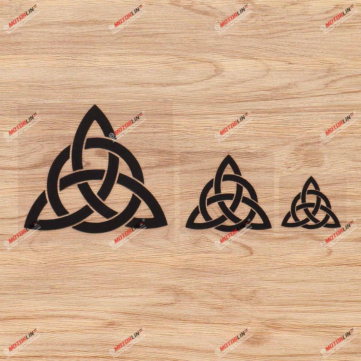 Amazon.com: 4x4" black REFLECTIVE Trinity knot symbol Triquetra Celtic ...