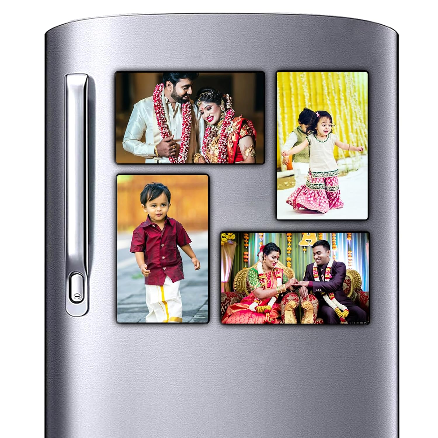 Buy PRINTSWAYS Customized Photo Fridge Magnets (Set of 4) Glossy Finish ...