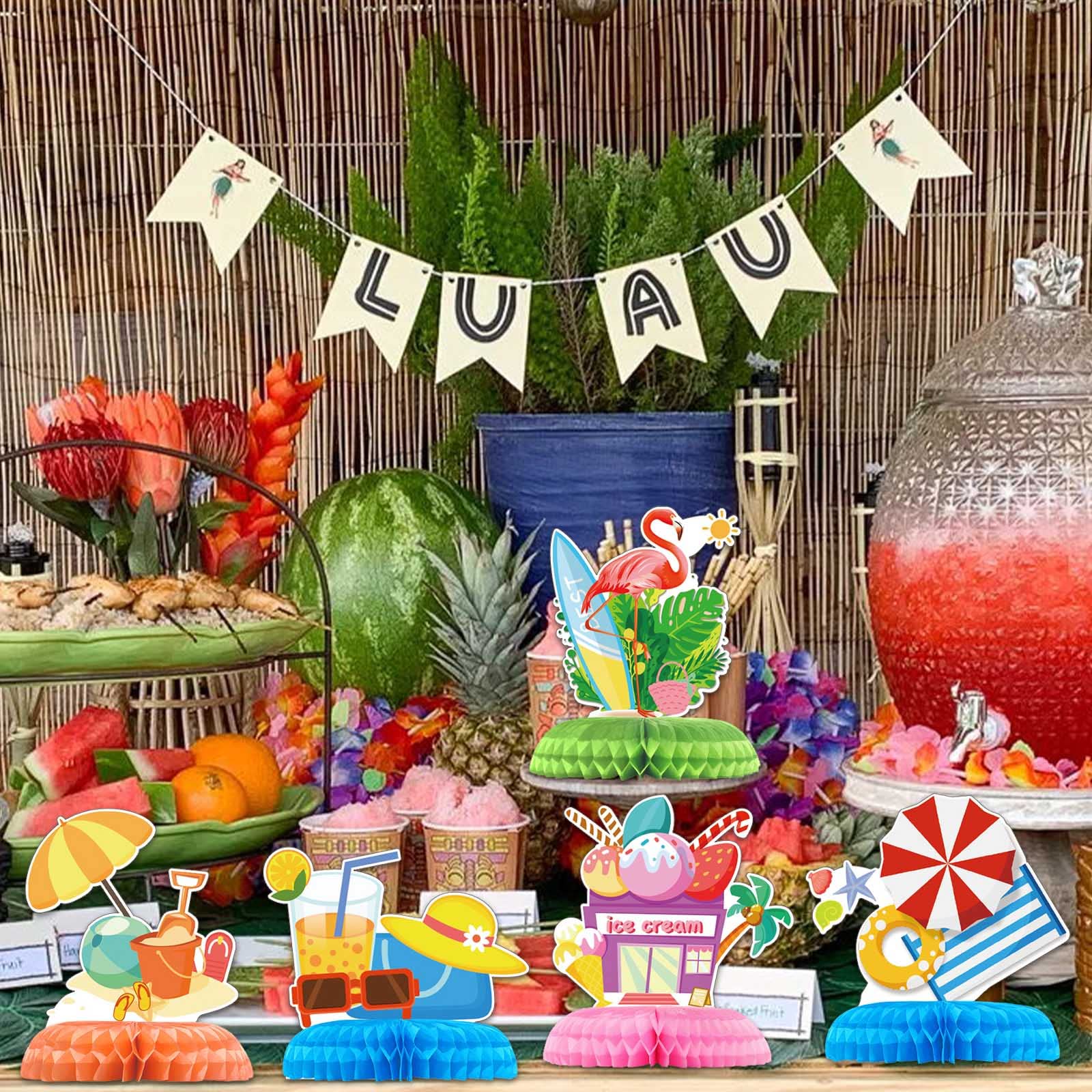 Luau Table Centerpieces Decorating Ideas
