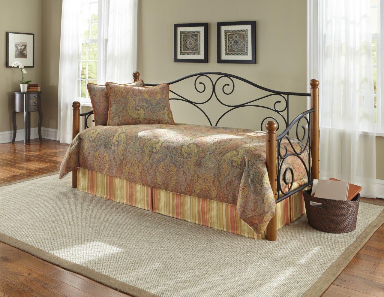 Amazon.com: Leggett And Platt Ennis Matte Black Walnut Daybed Without ...