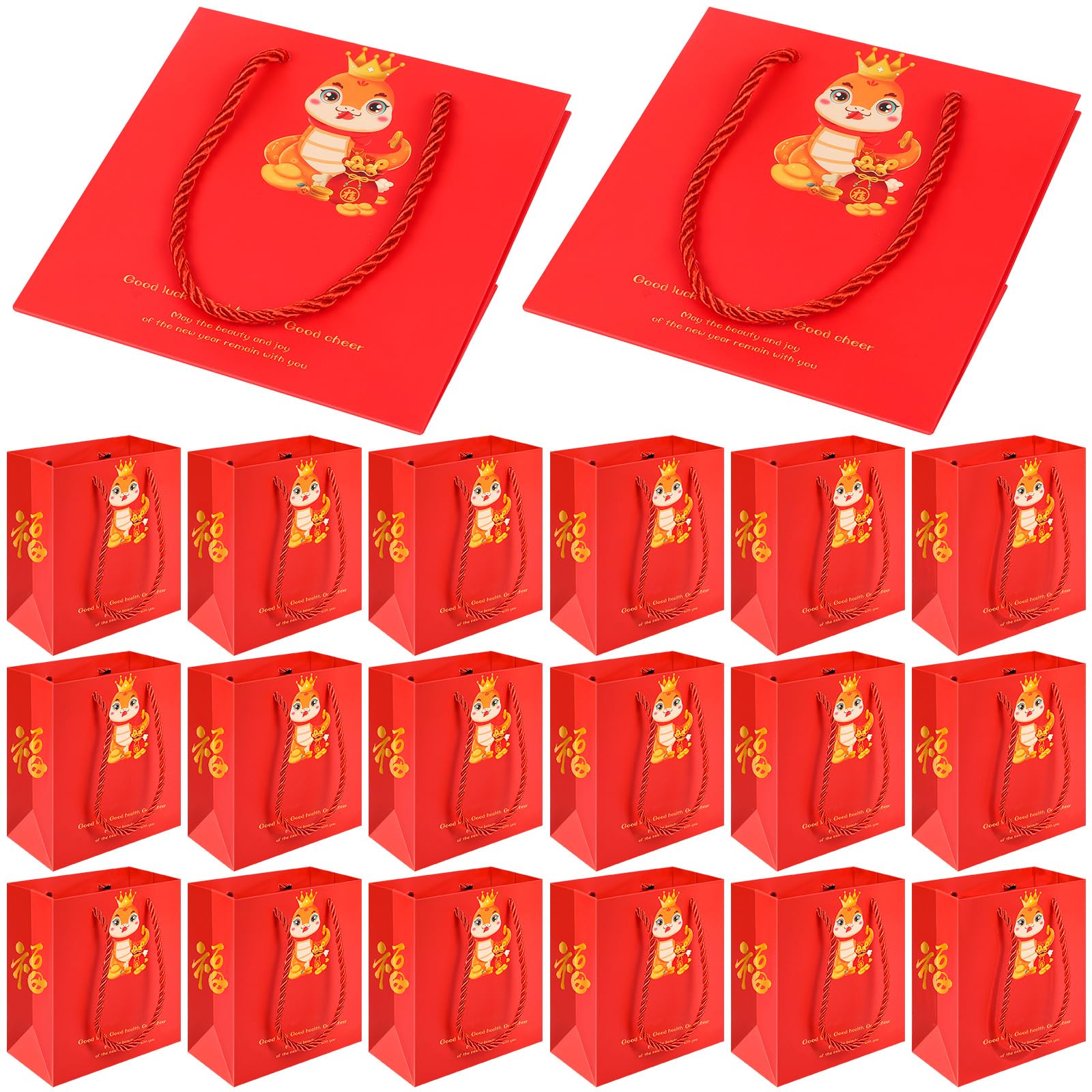 Amazon.com: LIANGMIDA 20 PCS Chinese New Year Paper Gift Bags Handheld ...