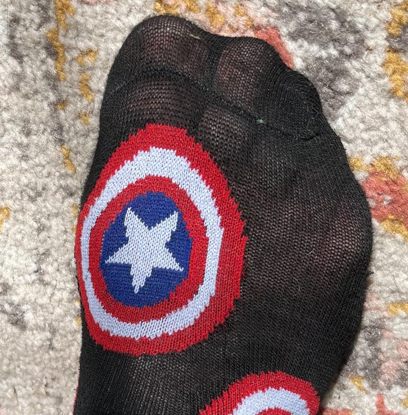 Amazon.com: Marvel Mens Captain America Casual Crew Socks, Navy Blue ...