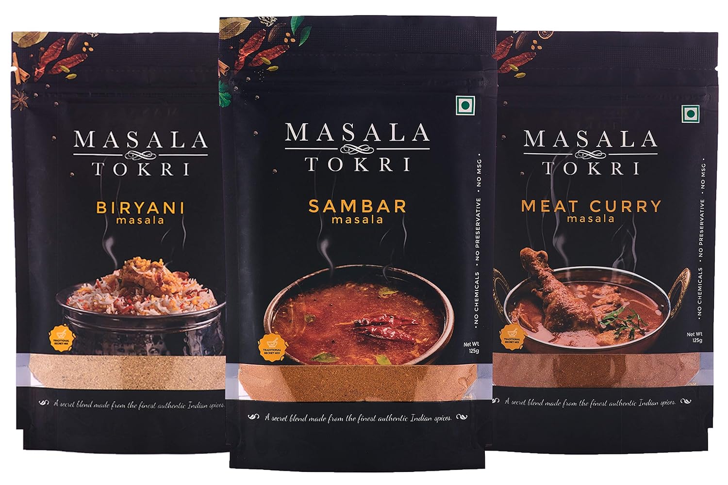 Masala Tokri - Biryani, Sambar & Meat Curry Masala, 125 g : Amazon.in ...