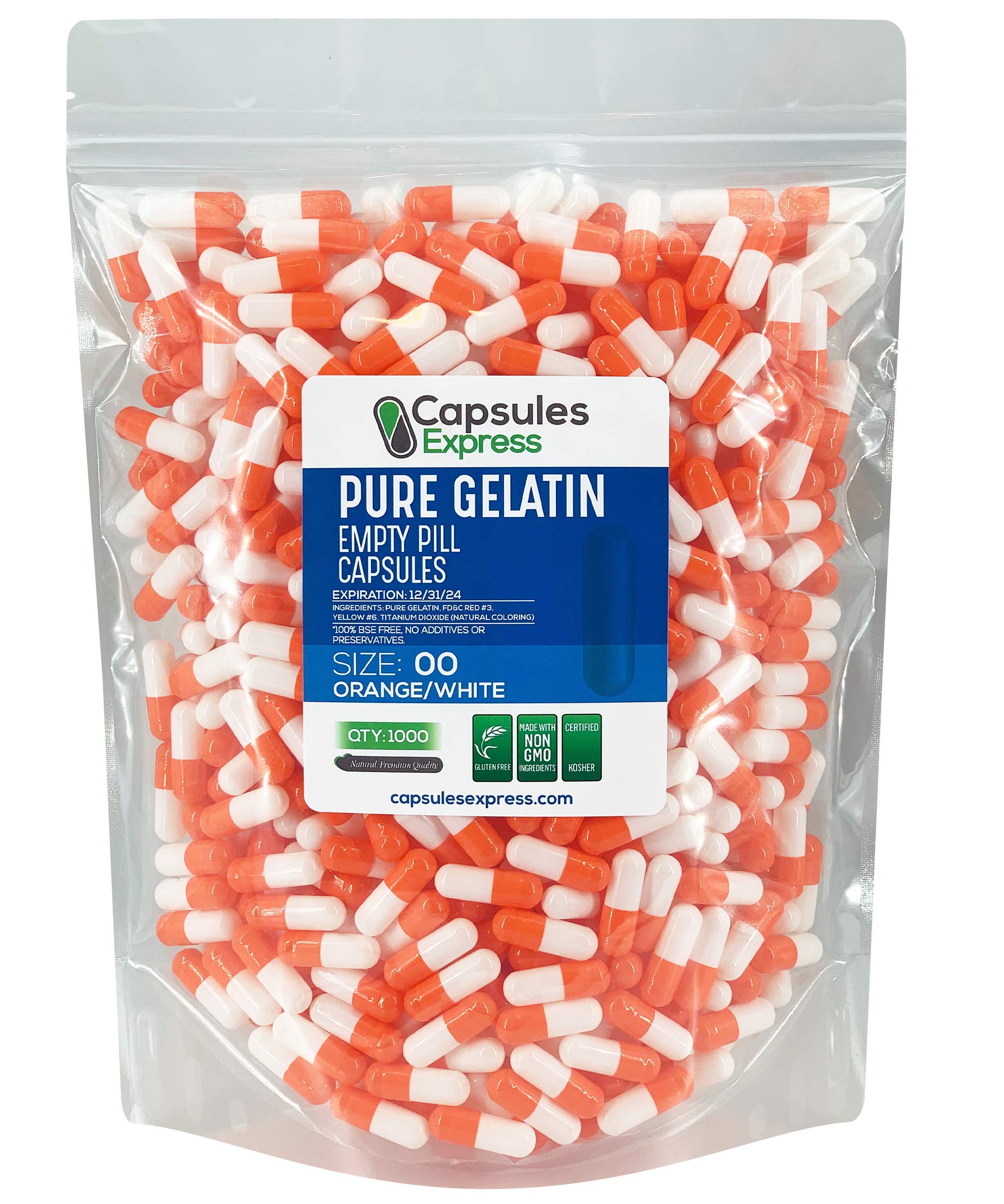 Buy XPRS Nutra Size 00 Empty s - 1000 Count Empty Gelatin s - s Express ...