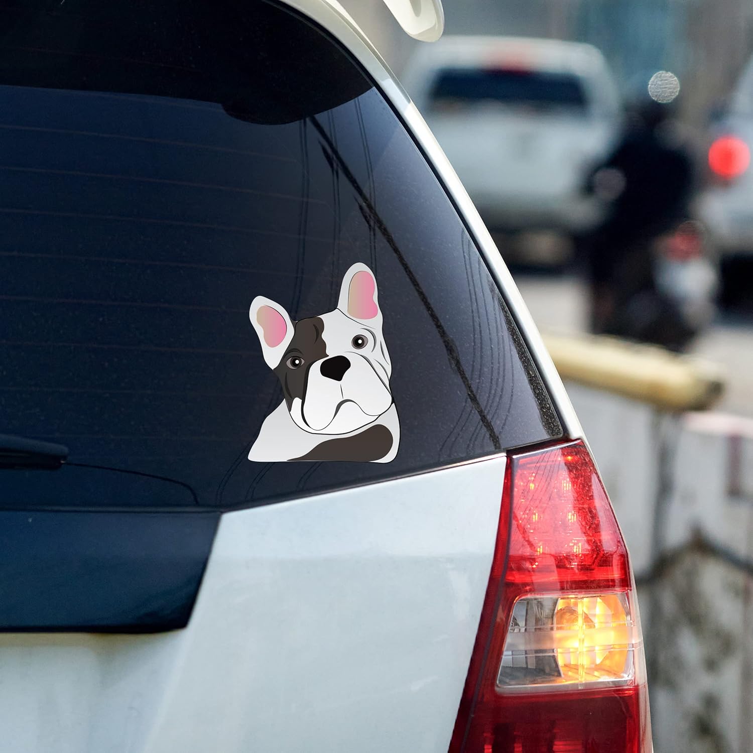 Amazon.com: French Bulldog Stickers in Color Art Design for Car Windows ...