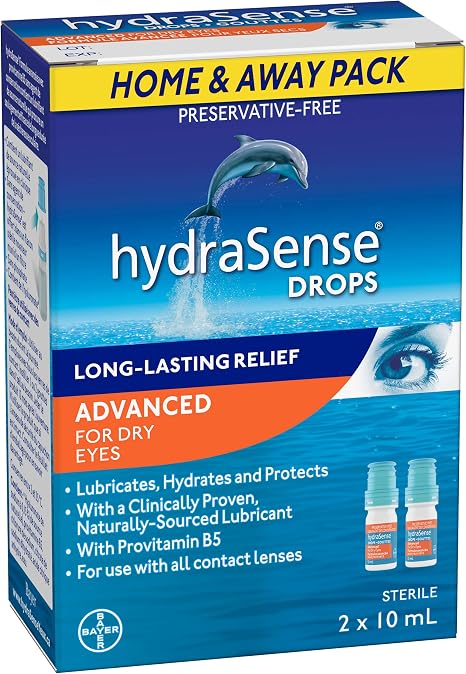 HydraSense Advanced Eye Drops, For Dry Eyes, Preservative Free ...