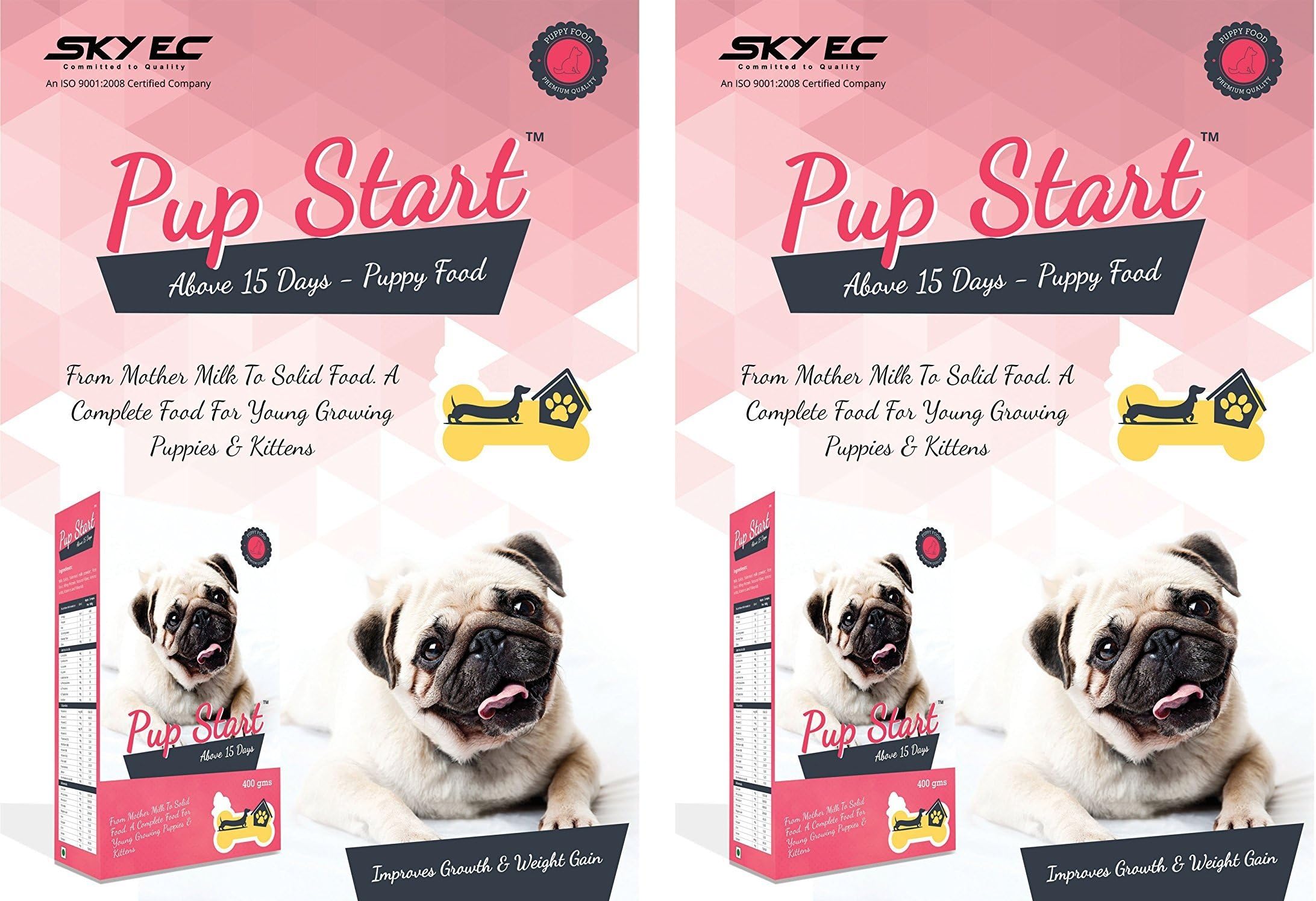 Sky Ec Pup Start Puppy Food For all Breeds 300gm (Pack Of 2) Total 600gm : Amazon.in: Pet Supplies