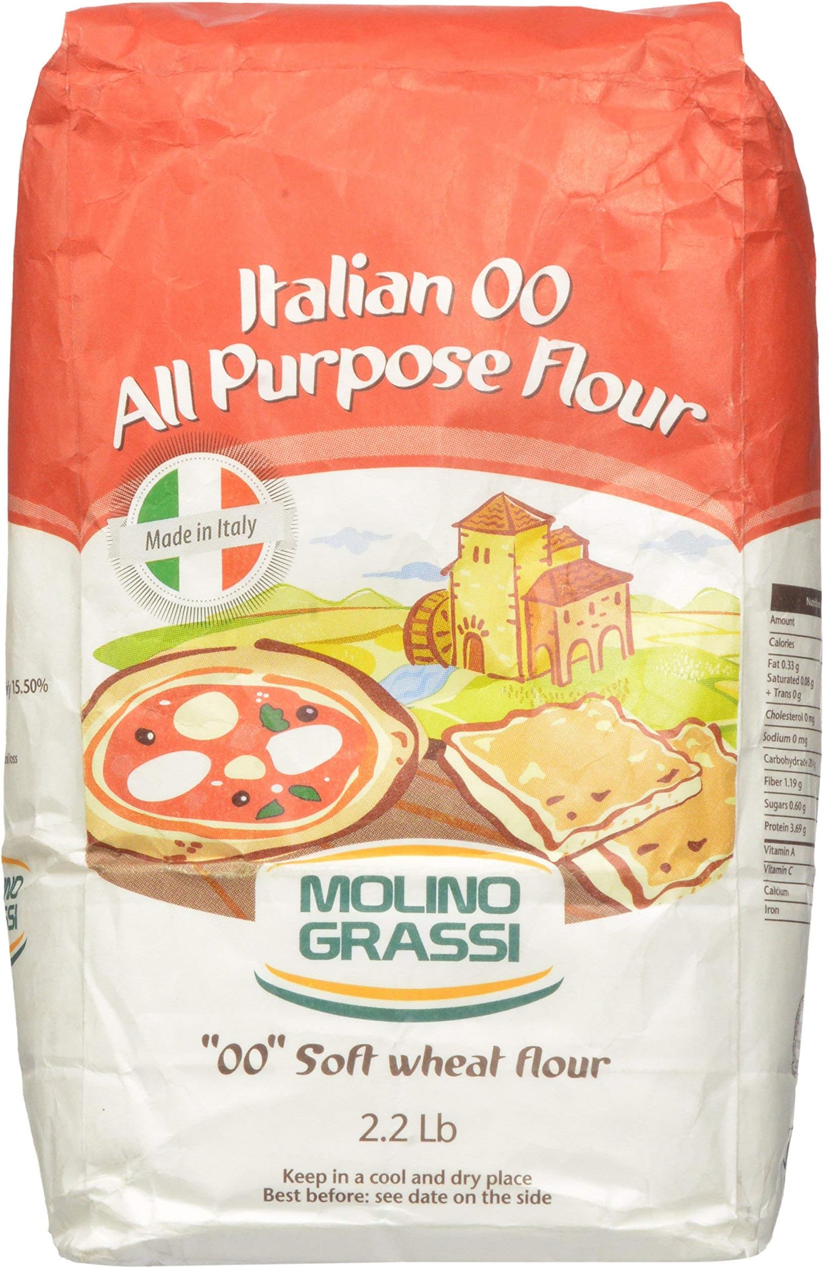 Amazon.com : Italian 00 All Purpose Flour by Molino Grassi (2.2 pound ...