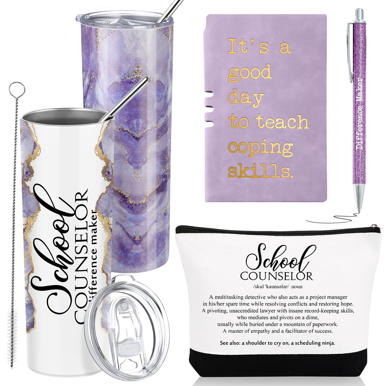 Amazon.com: Sunnychicc 4 Pcs School Counselor Gifts Include 20oz ...
