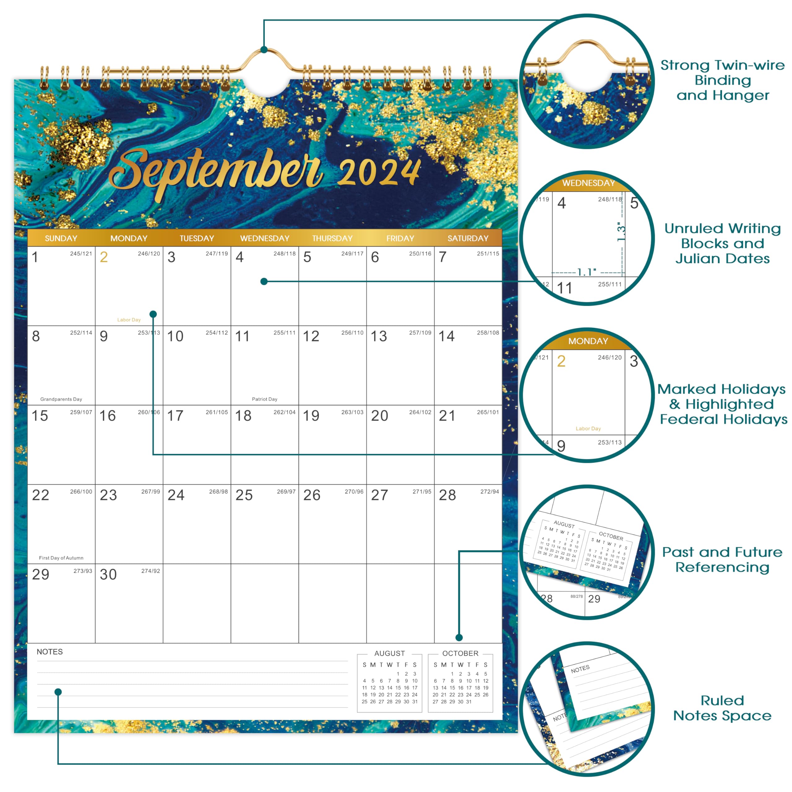 Snapklik.com : Calendar 2024-2025 - Wall Calendar, MAR 2024 - AUG 2025 ...