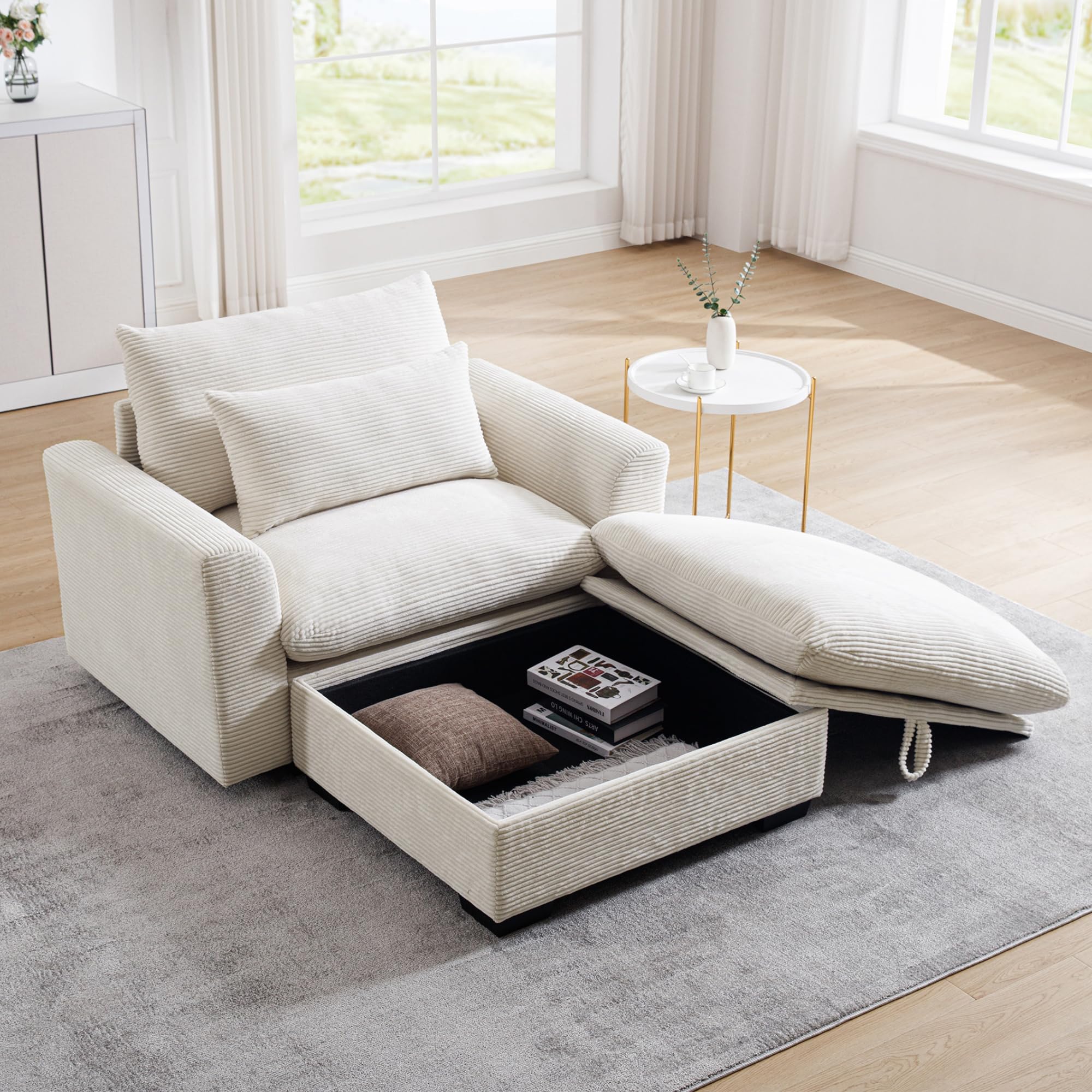 Amazon.com: Accent Chair Oversized Arm Chair Corduroy Fabric Single ...