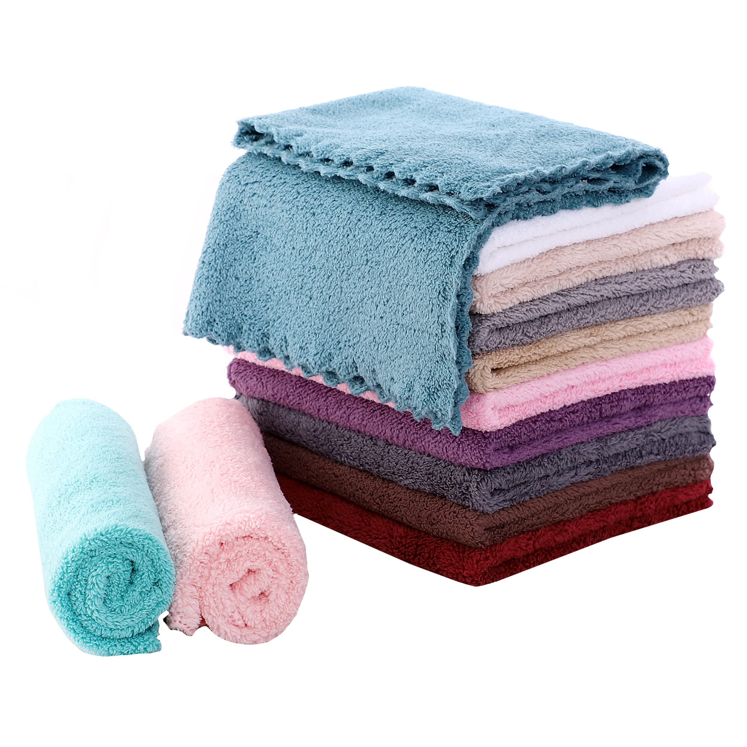 Snapklik.com : MOONQUEEN Microfiber Facial Cloths Fast Drying Washcloth ...