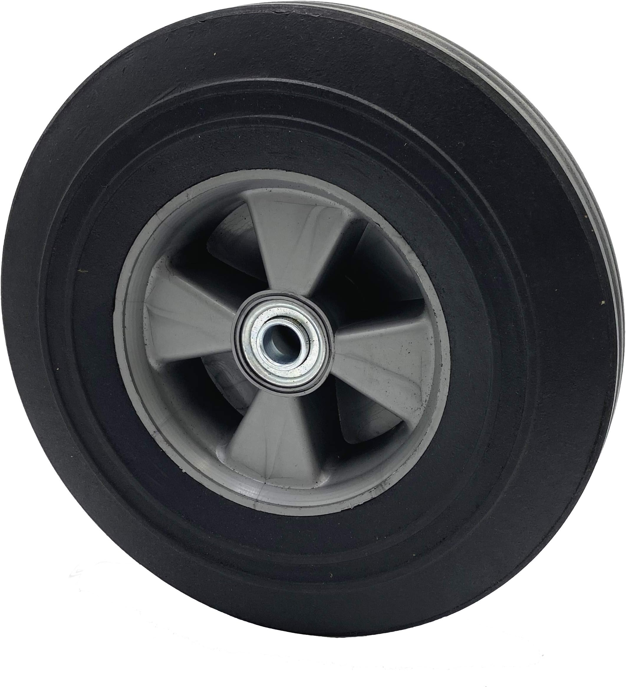 Rocky Mountain Goods Solid Rubber Hand Truck Wheel 10"- 5/8” axle Size ...