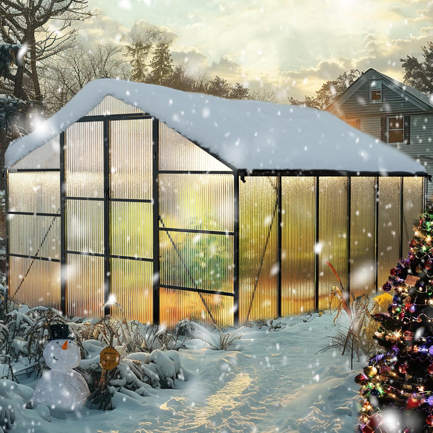 Amazon.com : 10×12FT Greenhouse for Outdoors, Large Walk in Greenhouse ...