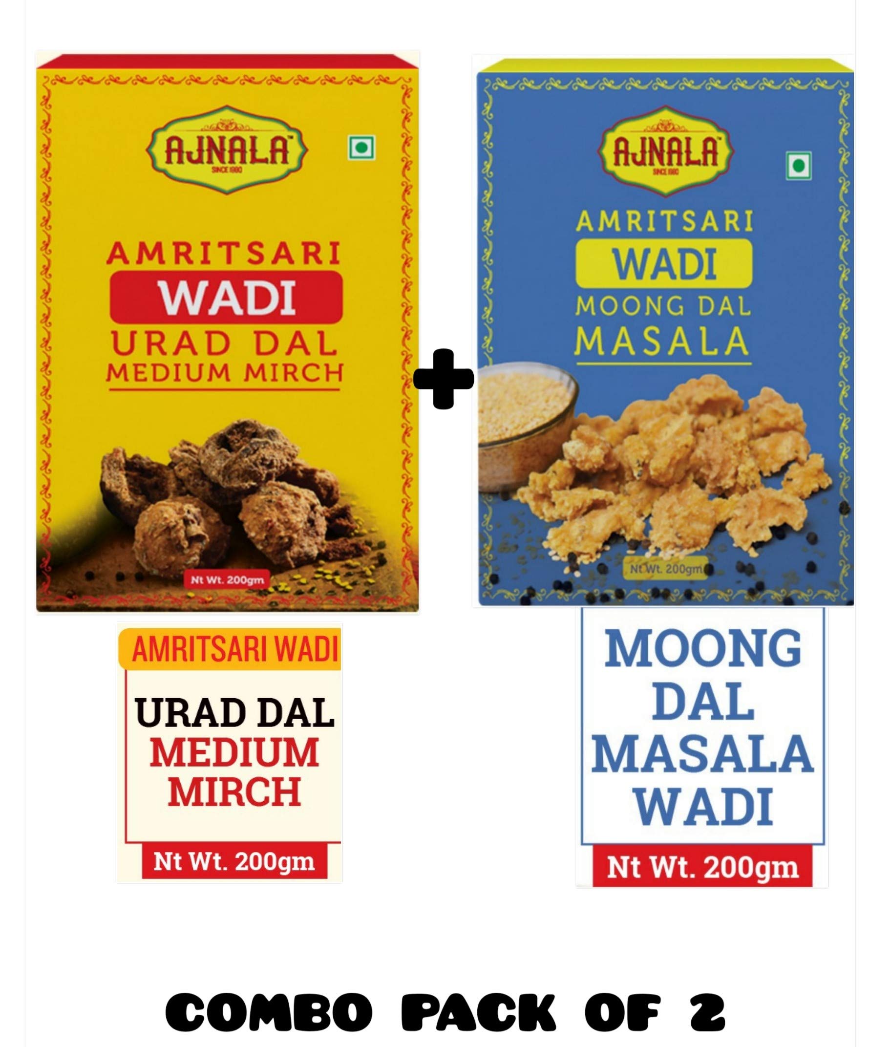 Buy Ajnala Amritsari Moong Dal Masala Wadi (200 g) with Urad Dal Medium ...