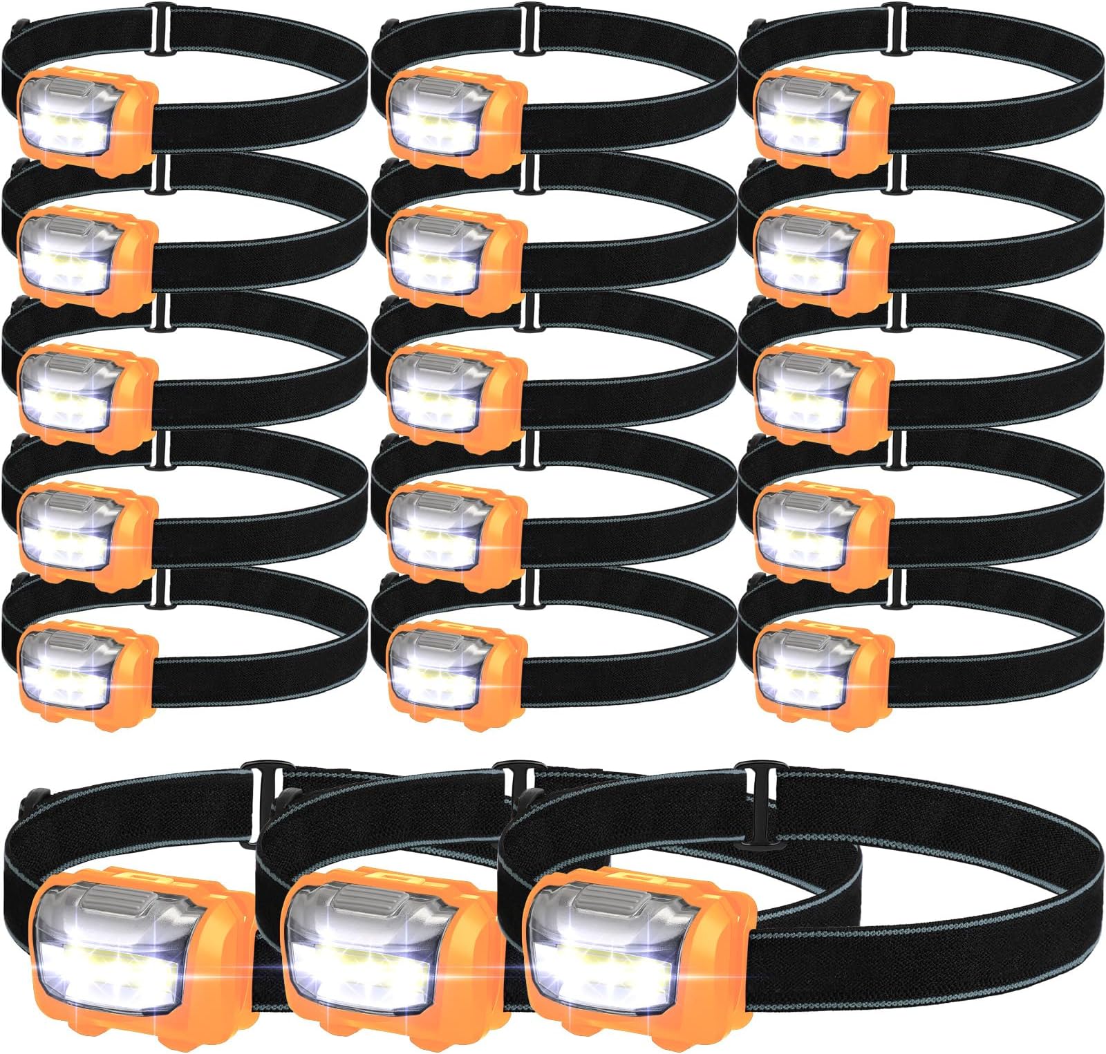 Amazon.com: Macarrie 24 LED Headlamp Flashlight, Cob Head Light with 3 ...